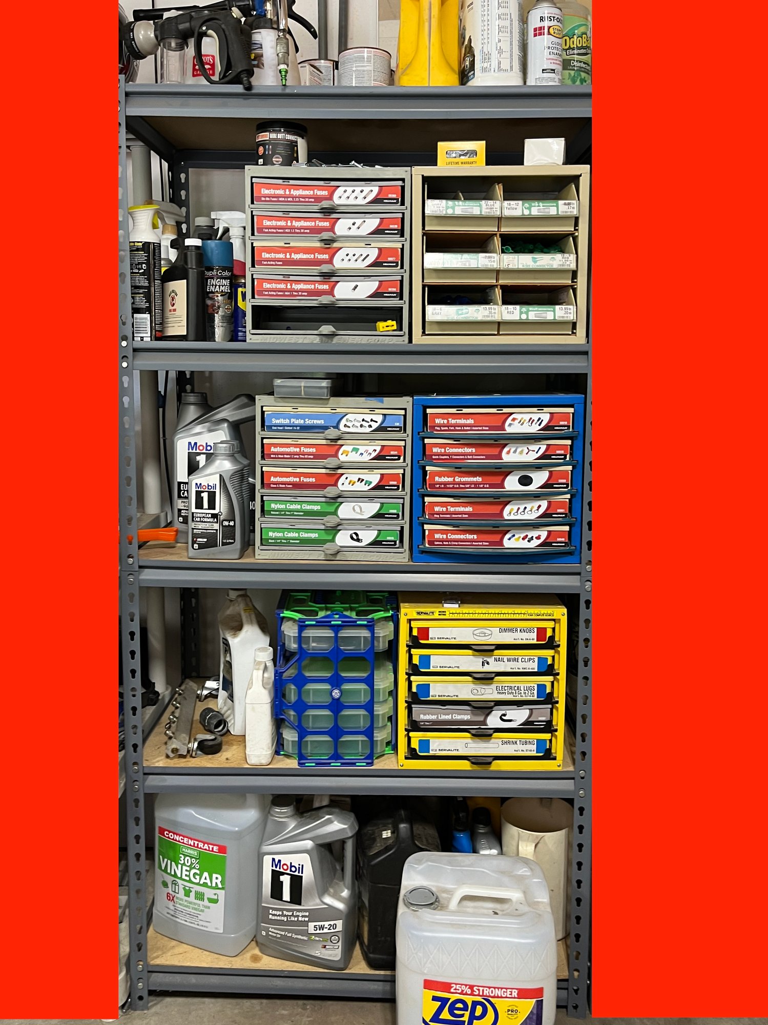 5 Shelves Of Fuses - Clamps - Grommets - Solutions & More #40793367 ...