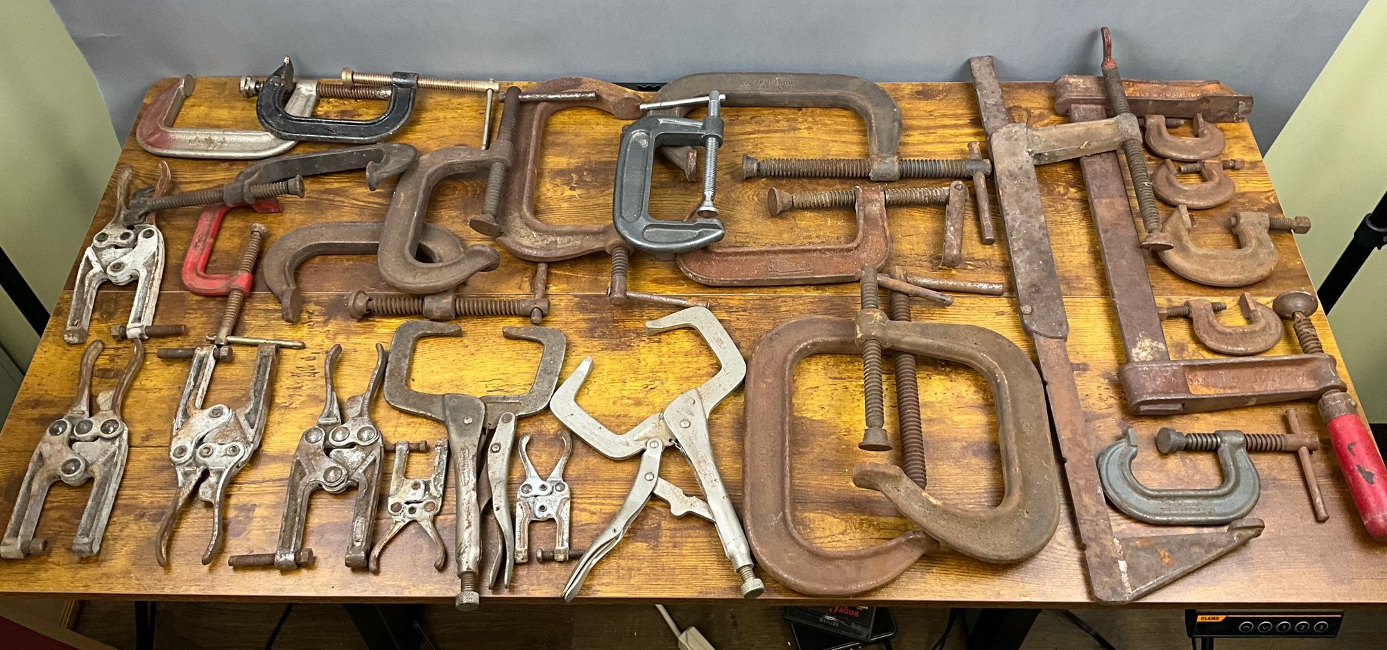 Large Clamp Lot Including Many Vintage Clamps - All Different Sizes ...