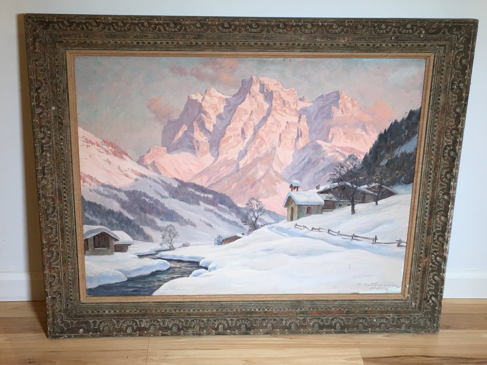 Incredible Antique Oil On Canvas Painting By ERWIN KETTEMAN (1887-1971 ...