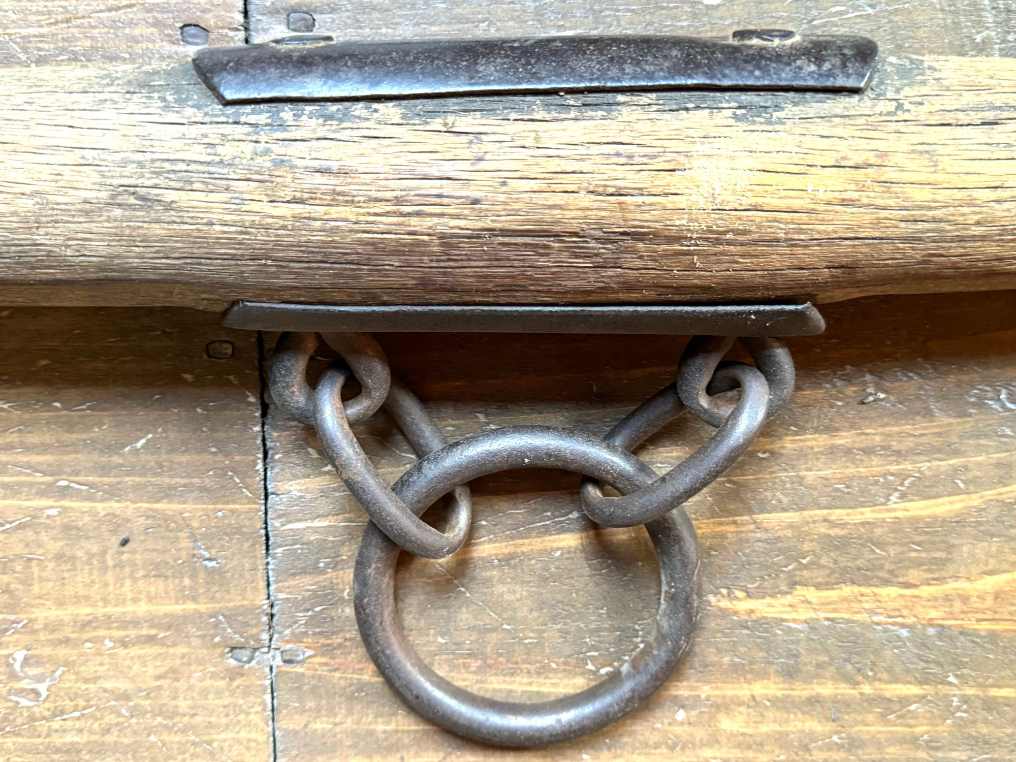 Three Antique Primitive Ox Yokes & Iron Harness #1950543 | Auctionninja.com