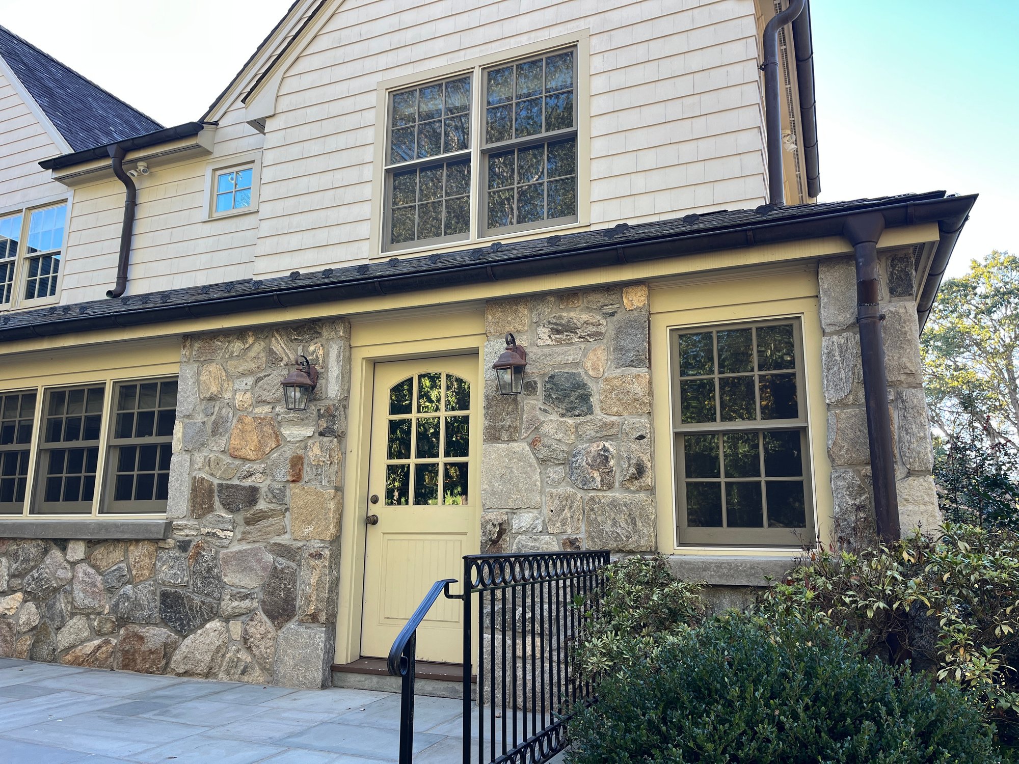 A Pair Of 9 Lite Wood Exterior Doors- Thermopane - Tongue & Groove ...