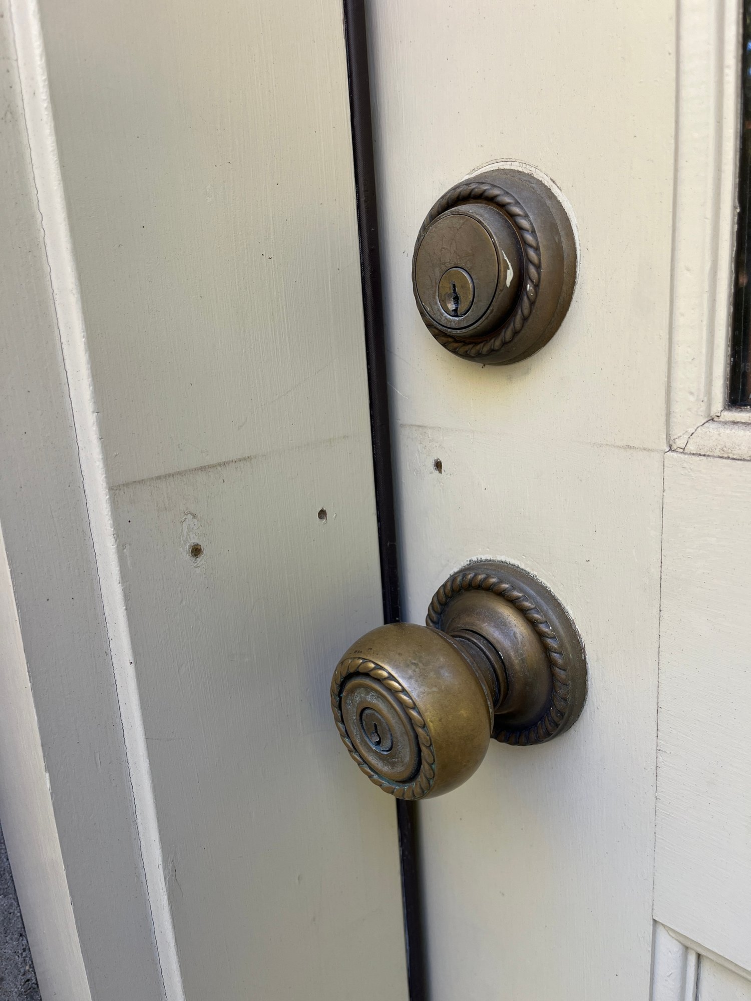 A Pair Of 9 Lite Wood Exterior Doors- Thermopane - Tongue & Groove ...