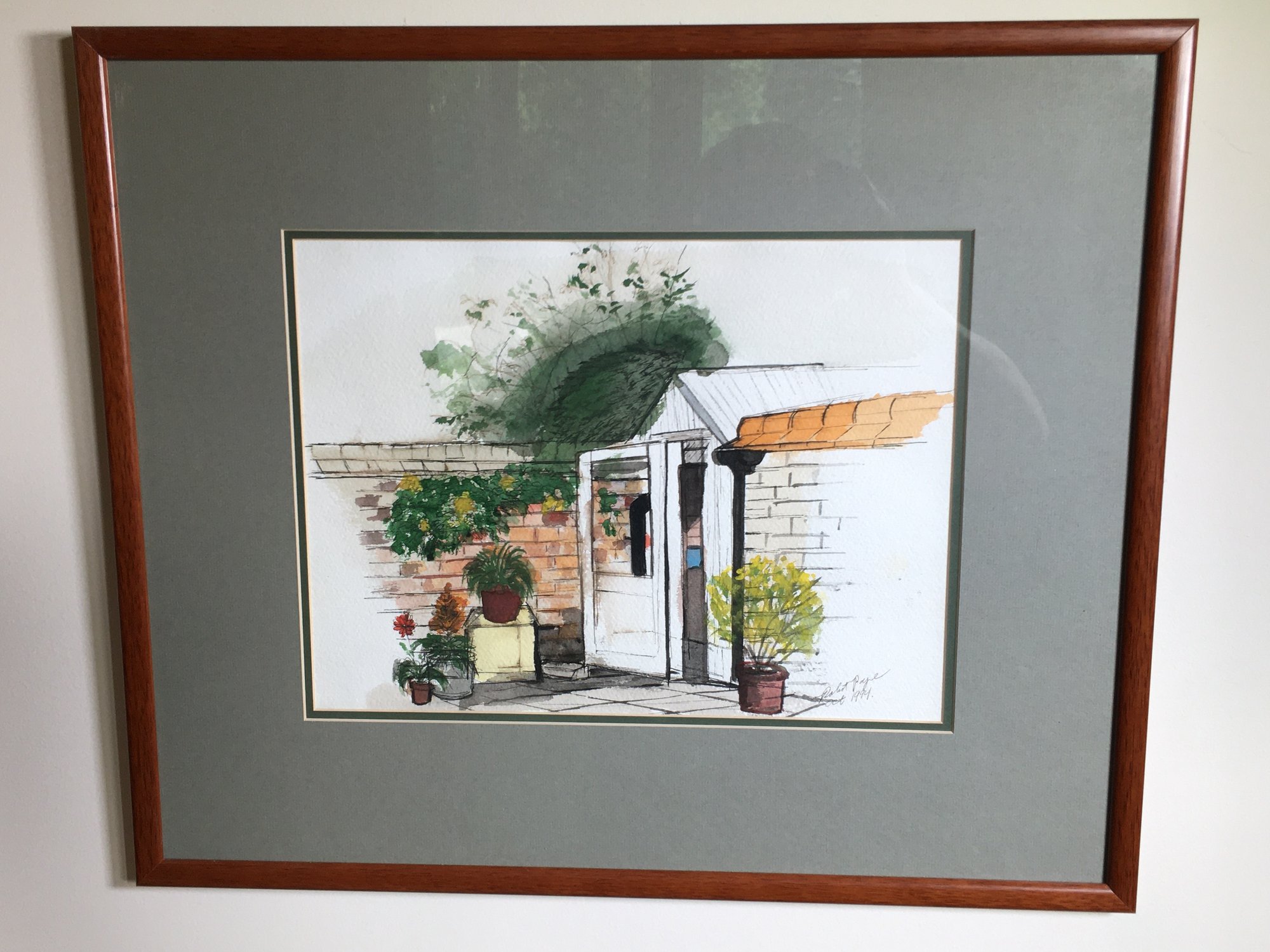 Lovely Original Watercolor By Robert Page ? Papel ? - Nicely Framed ...