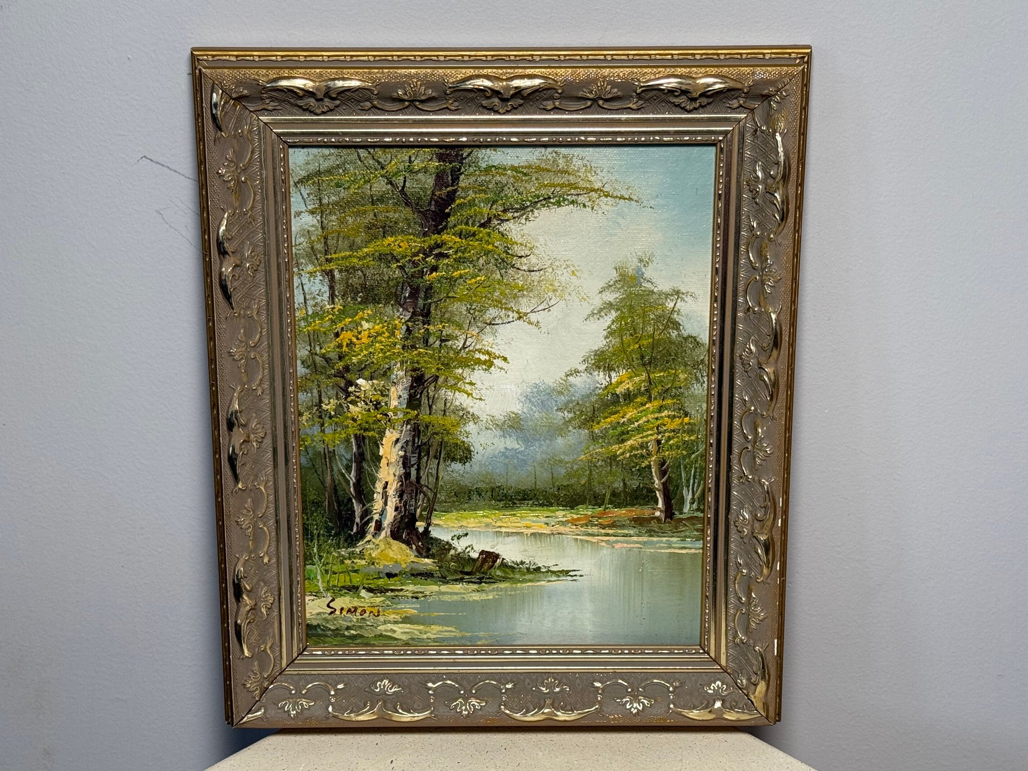 Signed Simon Original Landscape Painting #40835846 | Auctionninja.com