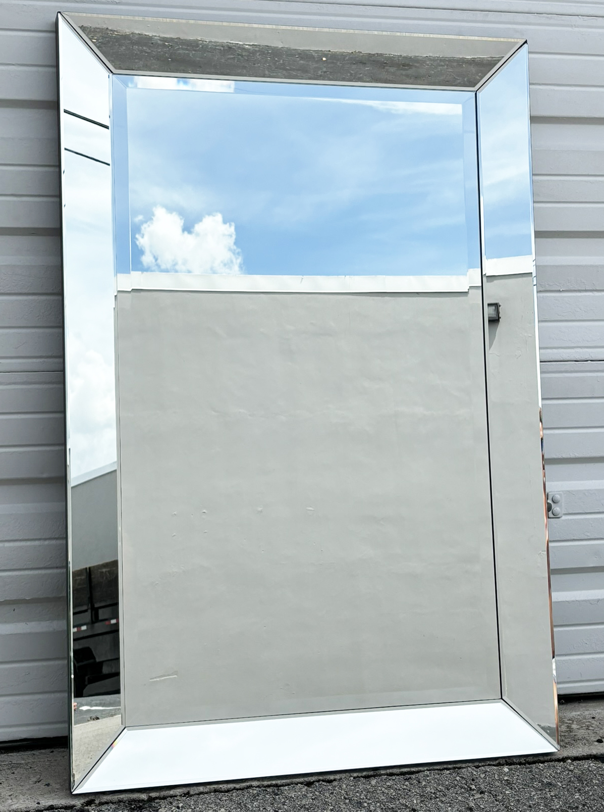 A Glass Framed Mirror By Restoration Hardware Modern #1973598 ...