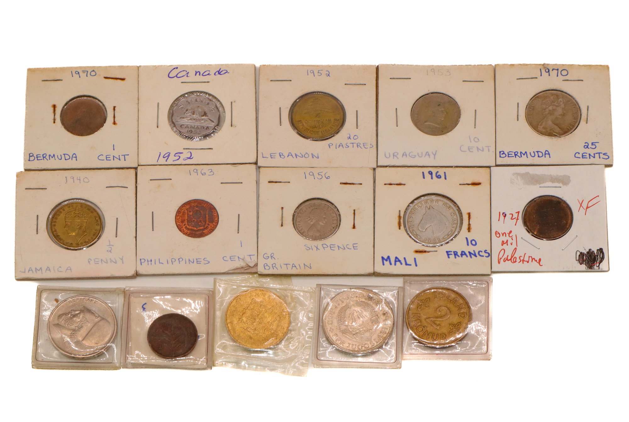 Collection Of 16 Foreign Coins !!!! #1933542 | Auctionninja.com