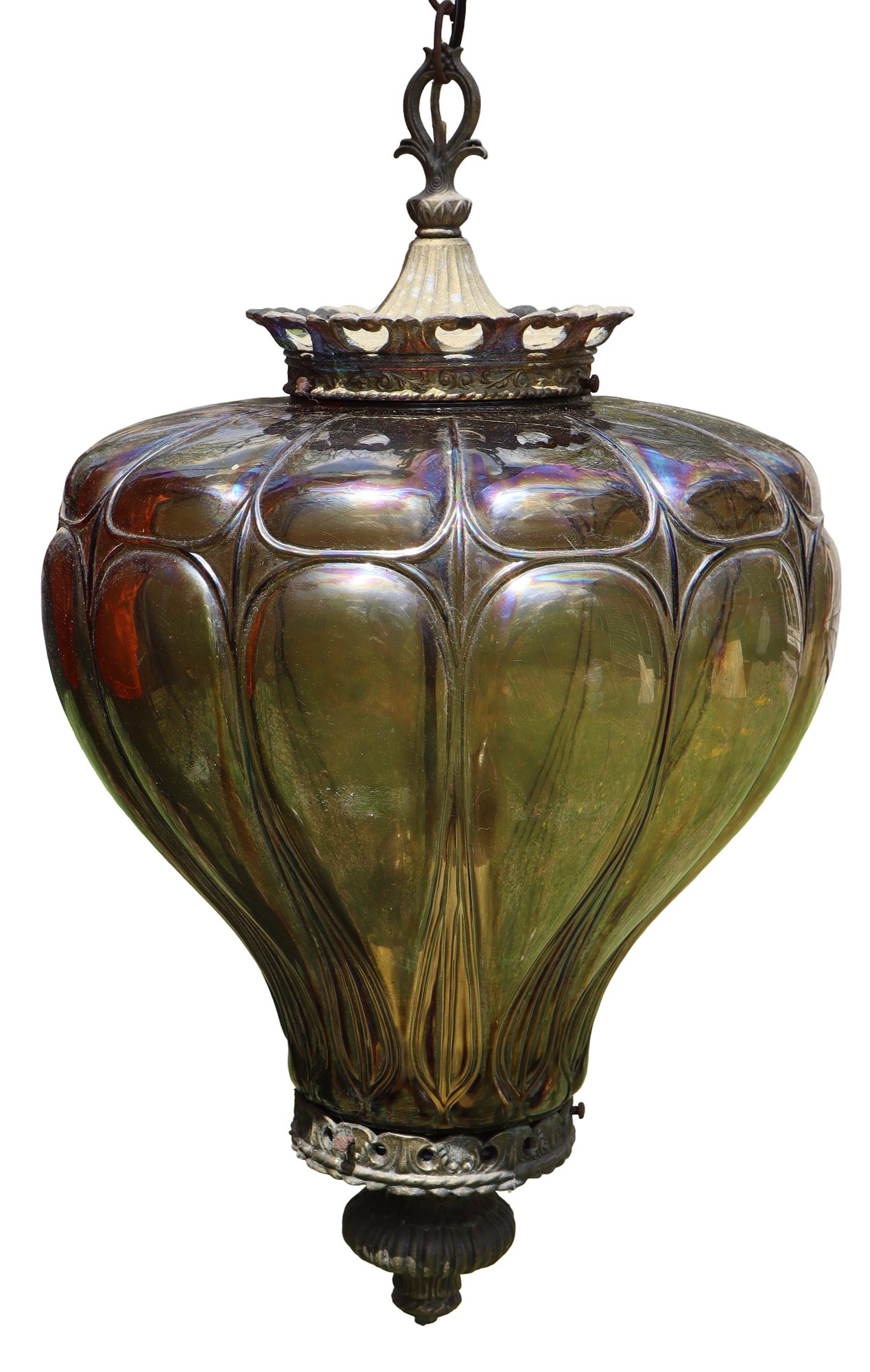 Mid-century Mercury Glass Porch Light/swag Chandelier #2122290 ...