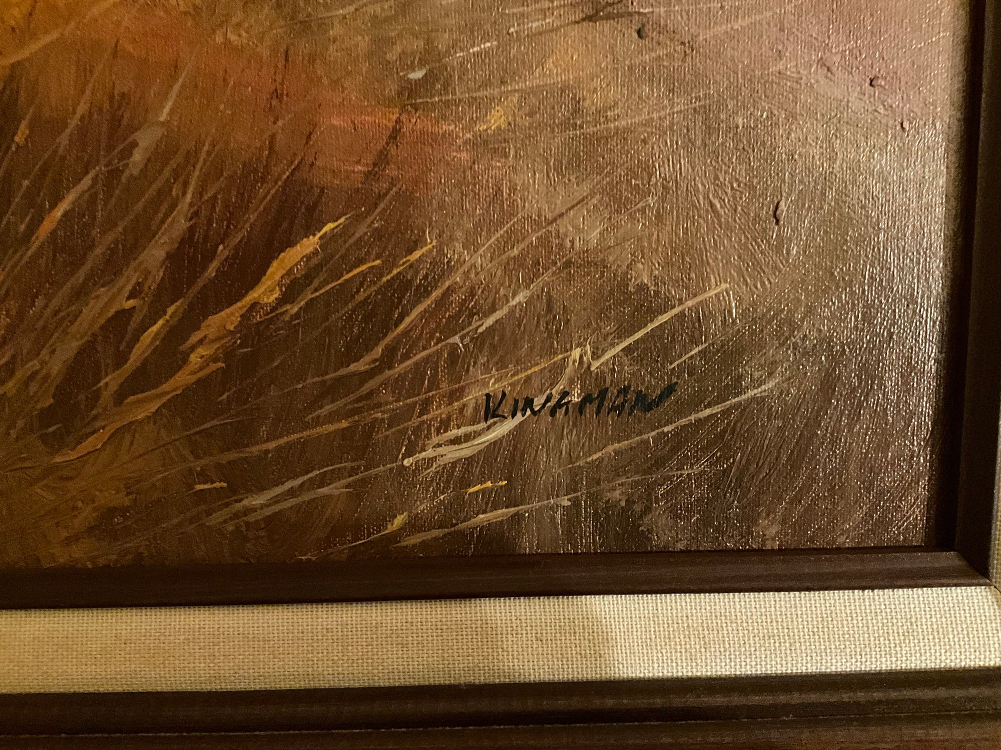 Eugene Kingman Original Oil On Canvas Hunting Dog 27.5x24in - Signed ...