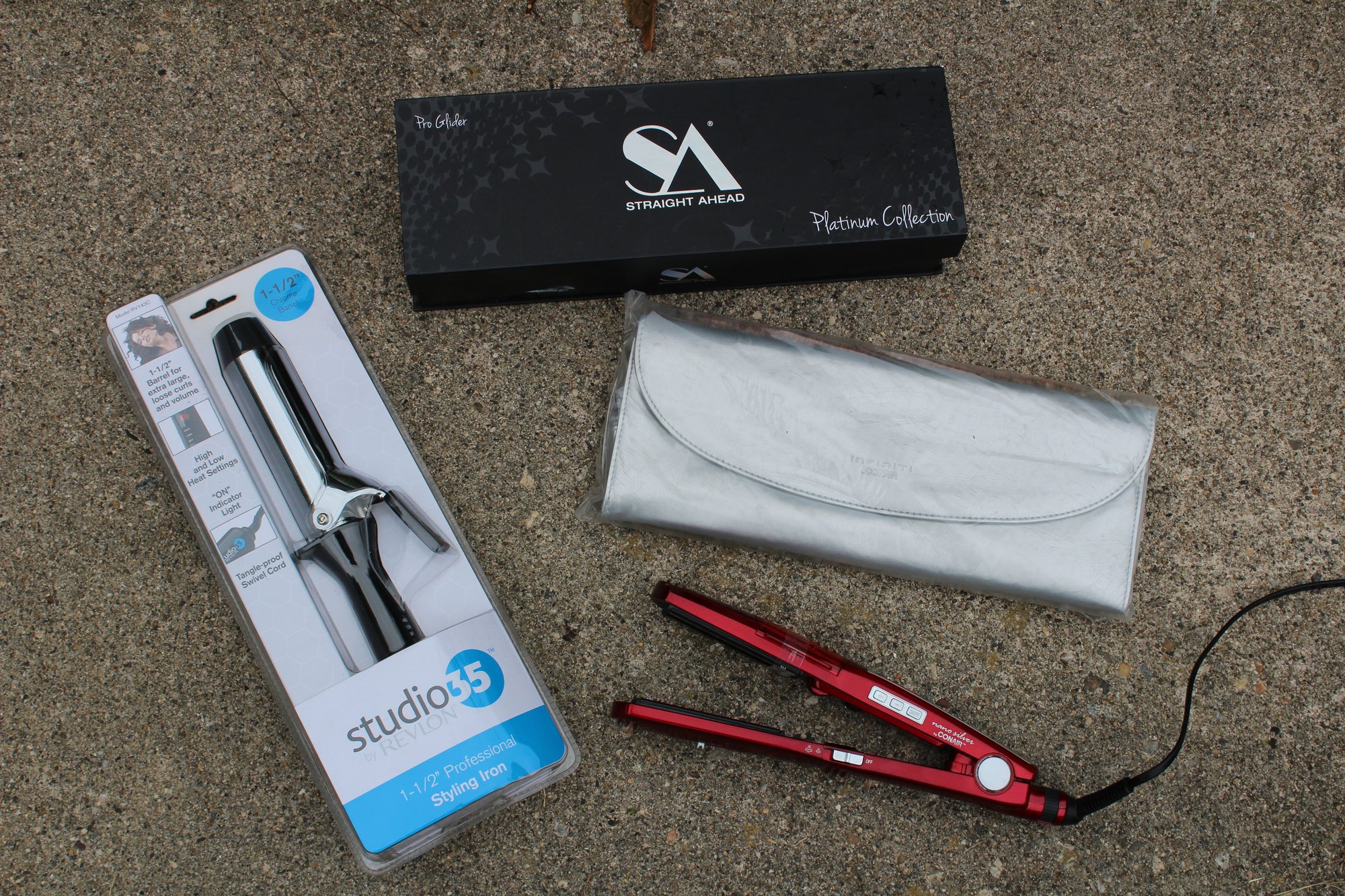 Revlon Studio 35 Pro Styling Iron Conair Nano Silver Straightener SA ...