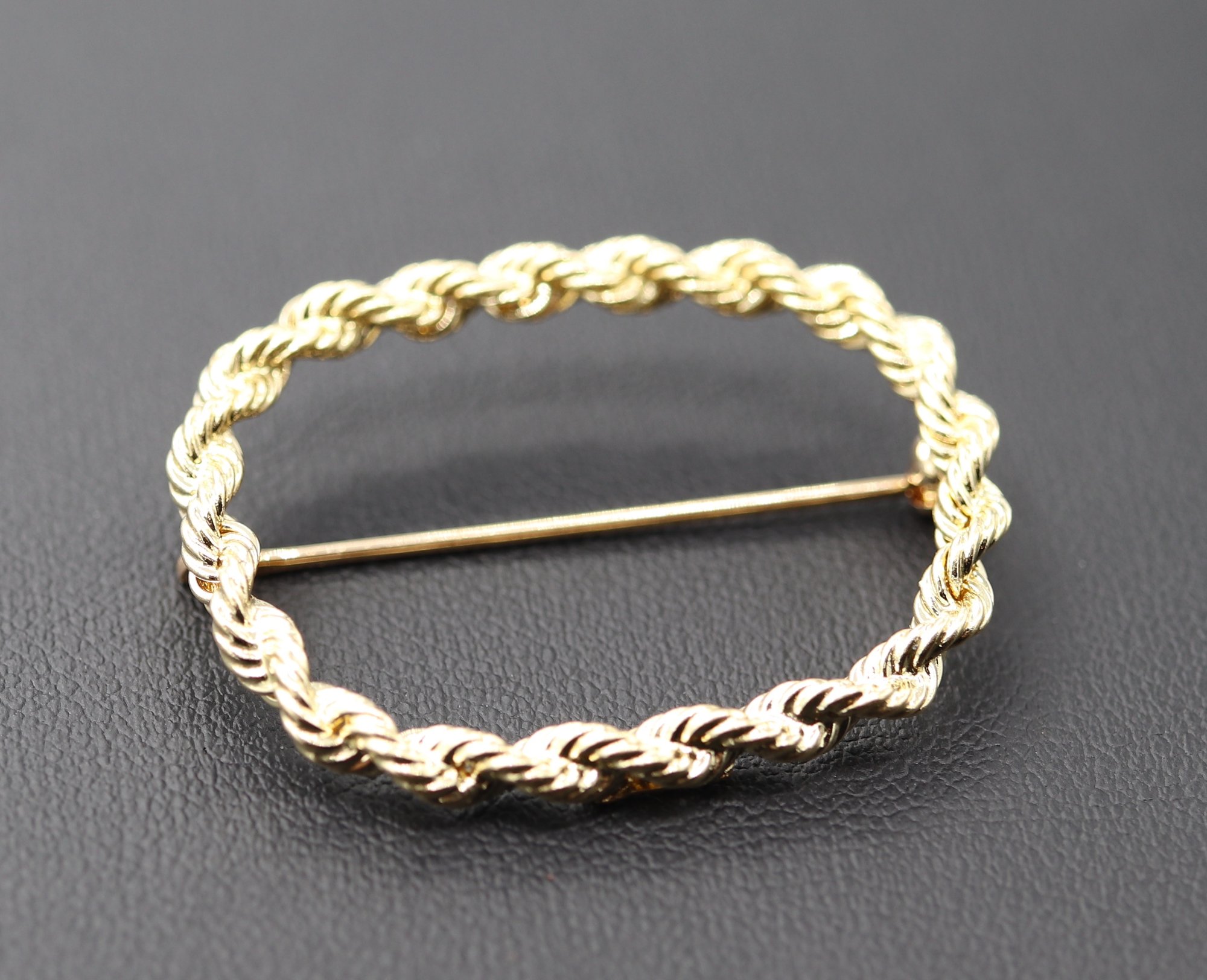 Beautiful Tiffany & Co 14k Yellow Gold Rope Style Pin/ Brooch #1951518 ...
