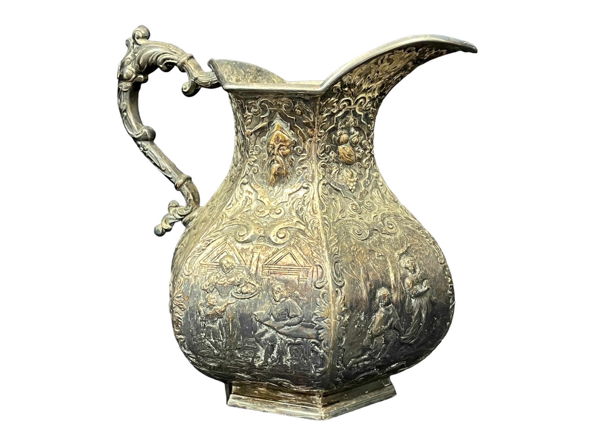 Antique Repousse Silver Plate Pitcher With Hallmarks #40797457 ...