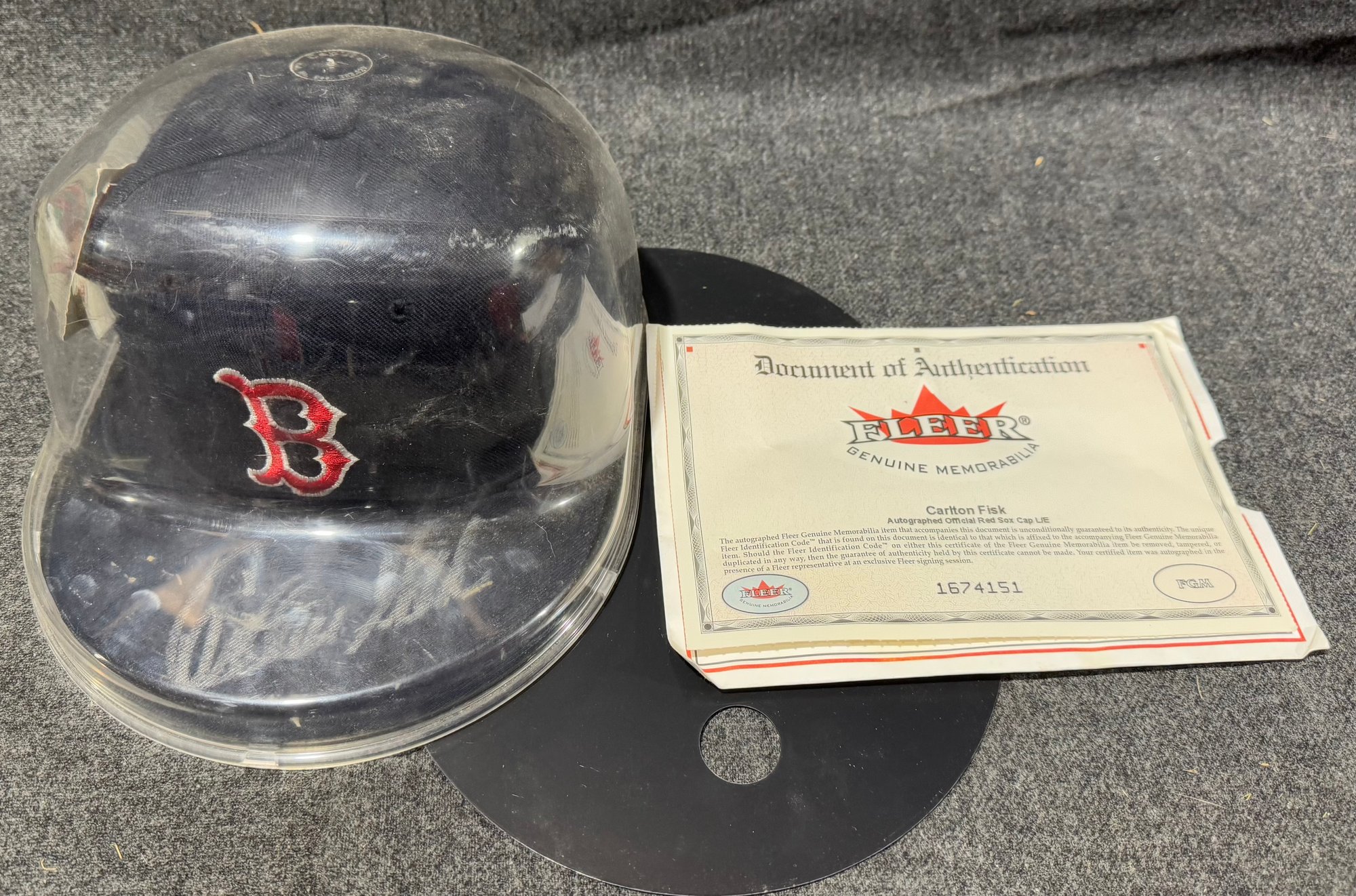 Autographed Carlton Fisk Red Sox Cap COA Included #2045556 ...