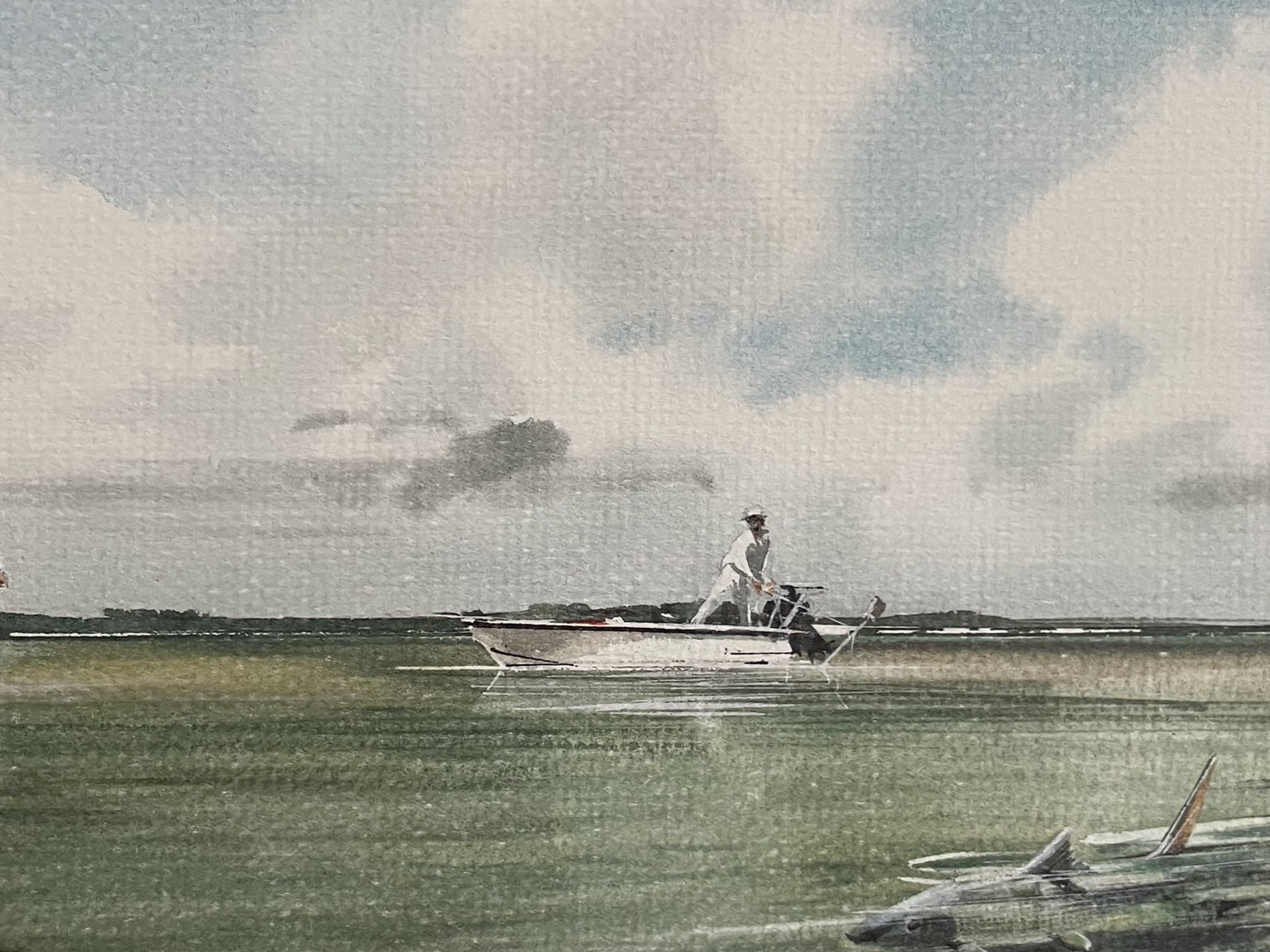 Stalking The Grey Ghost - Millard Wells - Water Color, Signed #40699636 ...