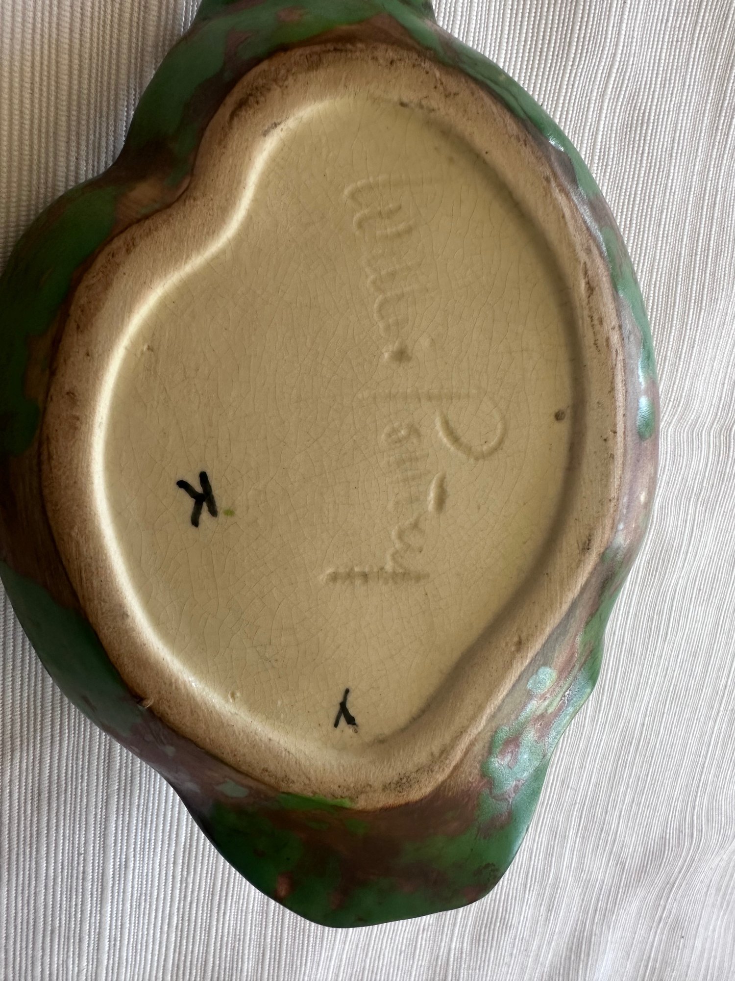 Coveted Weller Pottery Frog Dish 1920s 7 L X 3 H #2264118 ...