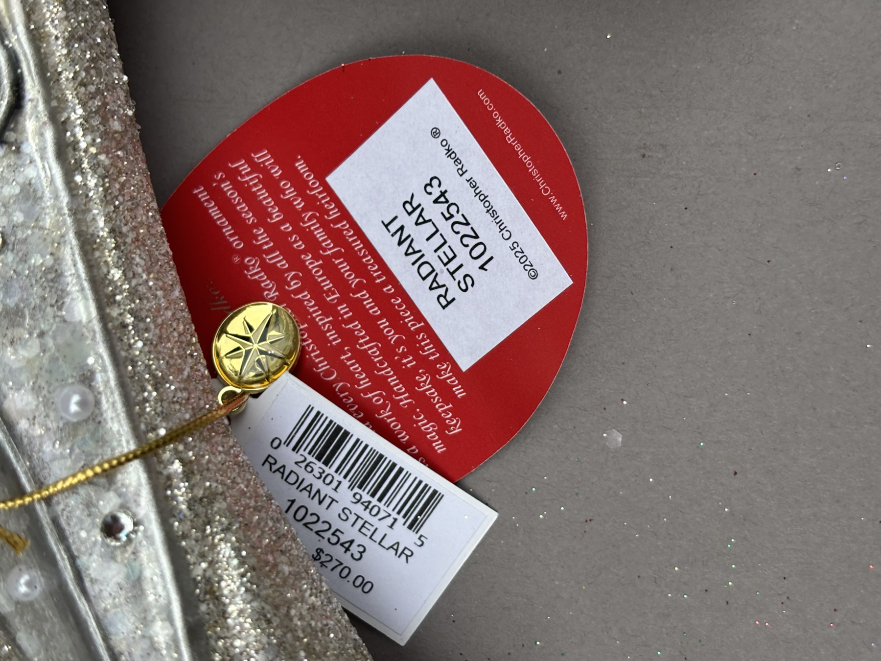 A Large Glass Tree Topper By Christopher Radko #40871587 | Auctionninja.com