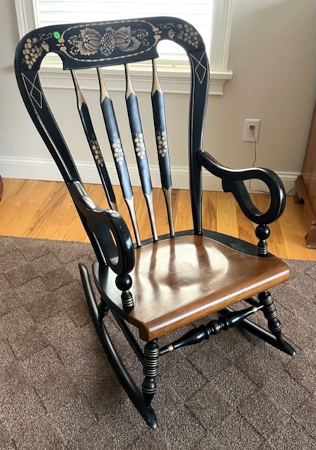Hitchcock Kamman Painted Boston Rocker #2242985 | Auctionninja.com