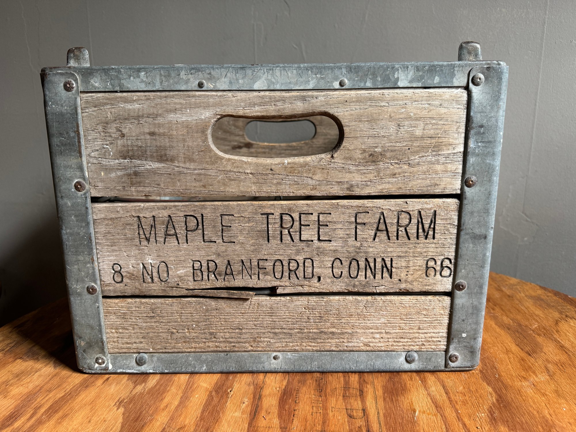 Antique Milk Crate From Maple Tree Farm - Branford CT #1993999 ...