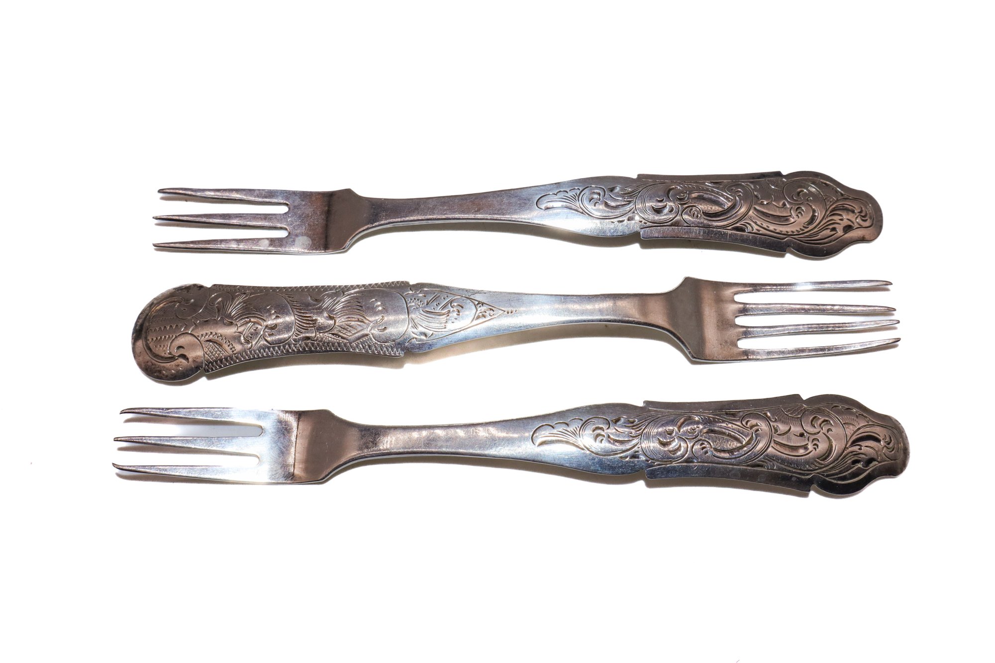 3 Sterling Silver Oyster Forks Dutch Hallmarks - 29 Grams #1991716 ...