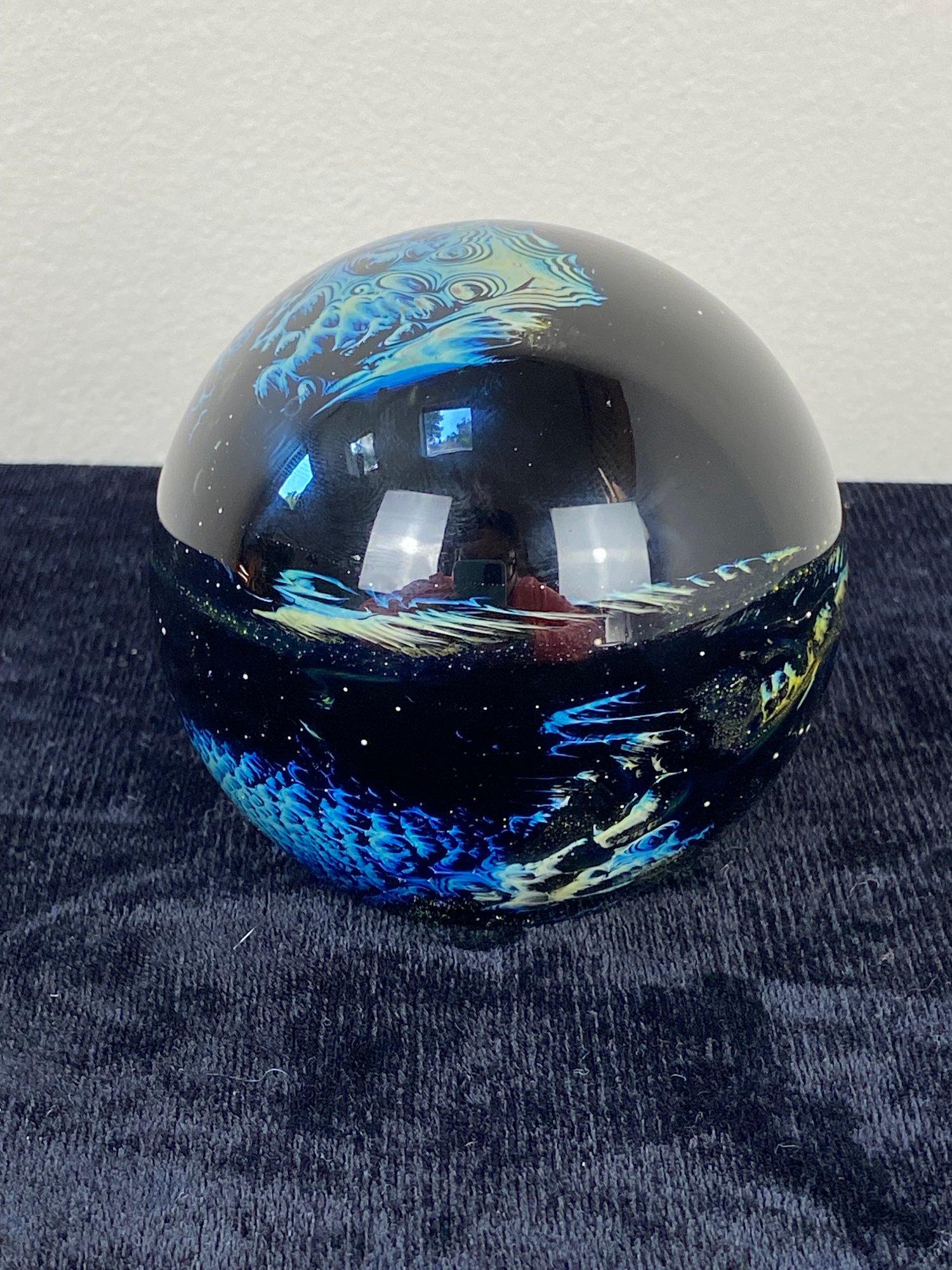 Josh Simpson Glass Paperweight - Signed #1948954 | Auctionninja.com
