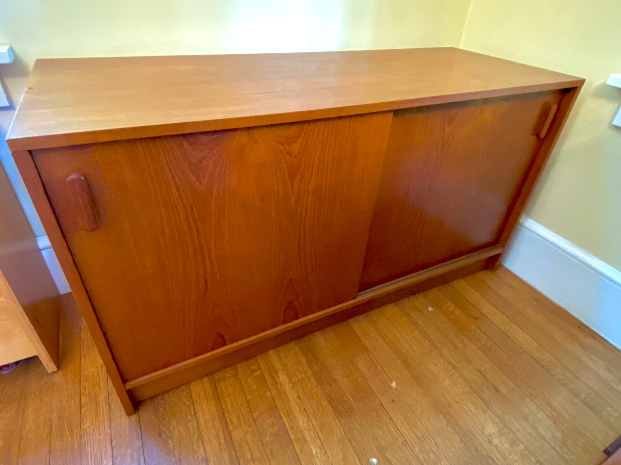 Danish MCM Teak Credenza 47x18x26 Veneer Is Firmly Attached A True ...