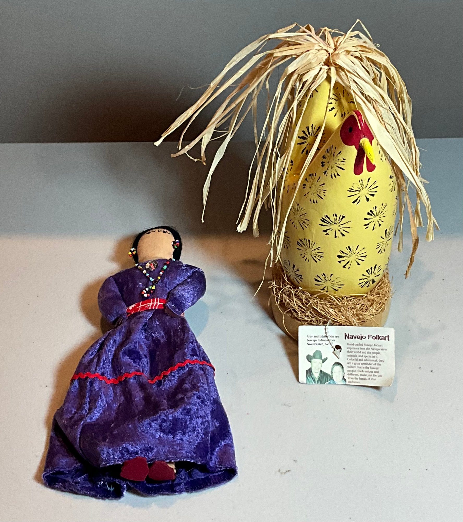 Edith John Navajo Folk Art Chicken & Vintage Navajo Doll #1944027 ...