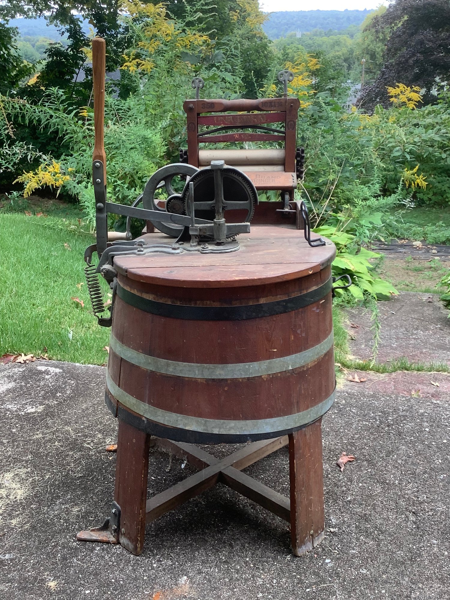 Vintage Universal Horse Shoe Brand Clothes Wringer/ Washing Barrel ...