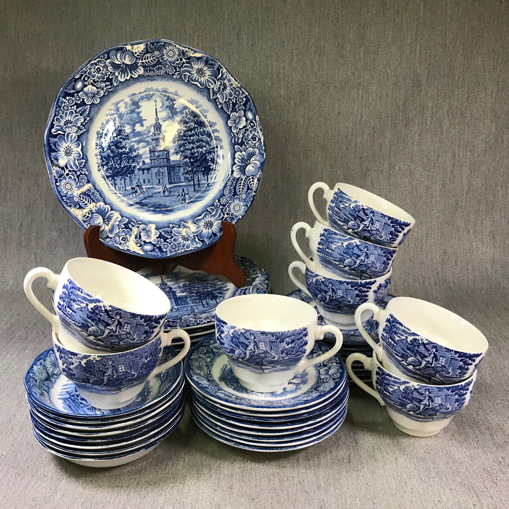 Set (2 Of 2) Brand New / Vintage LIBERTY BLUE China Set - NEVER USED ...