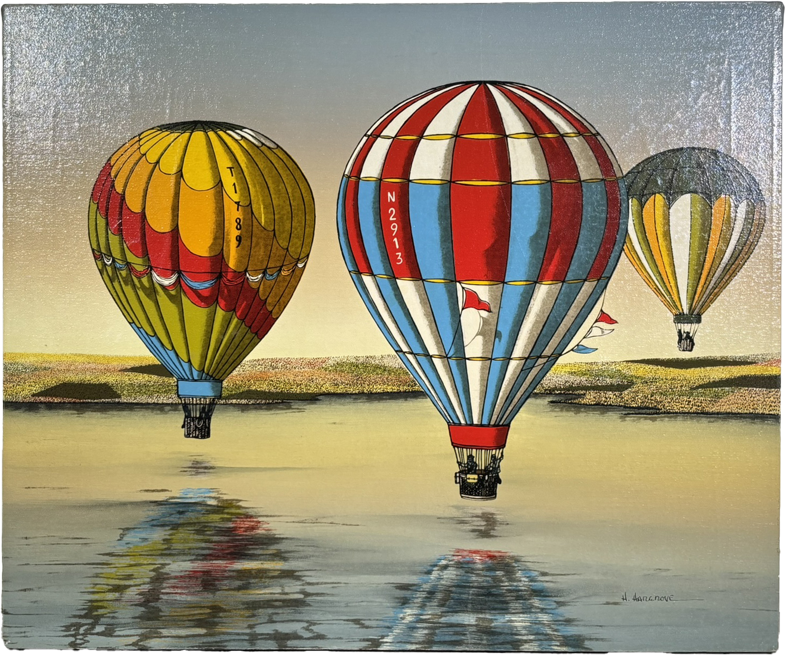 An Original Serigraph On Canvas With Hand Colored Oils By Nicolo ...