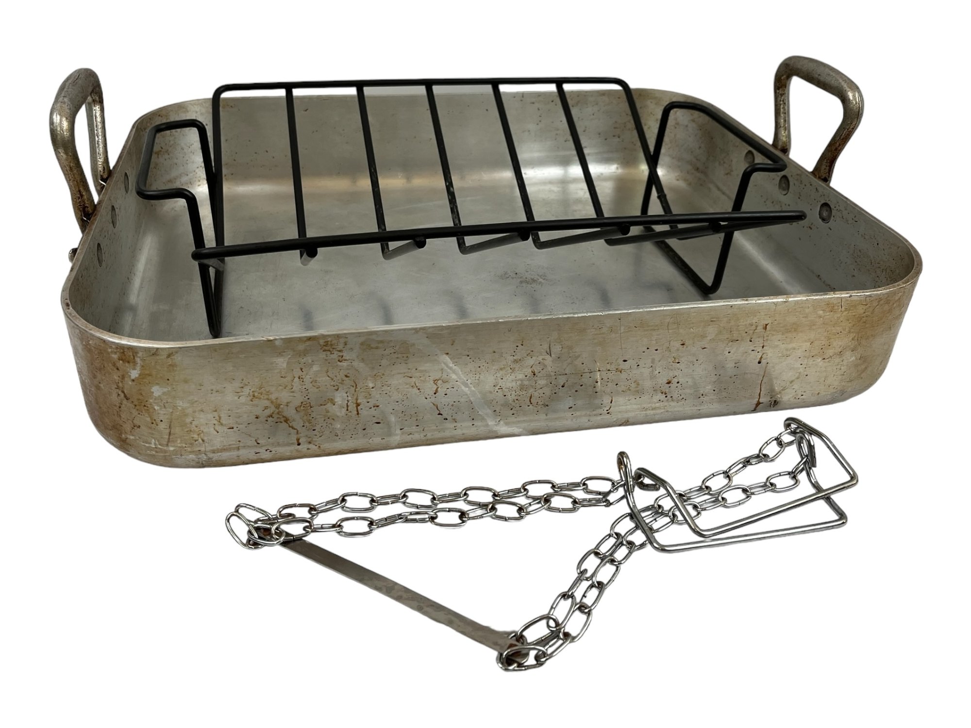 Williams Sonoma Roasting Pan With Rack And Roast Lifter #40799933 ...