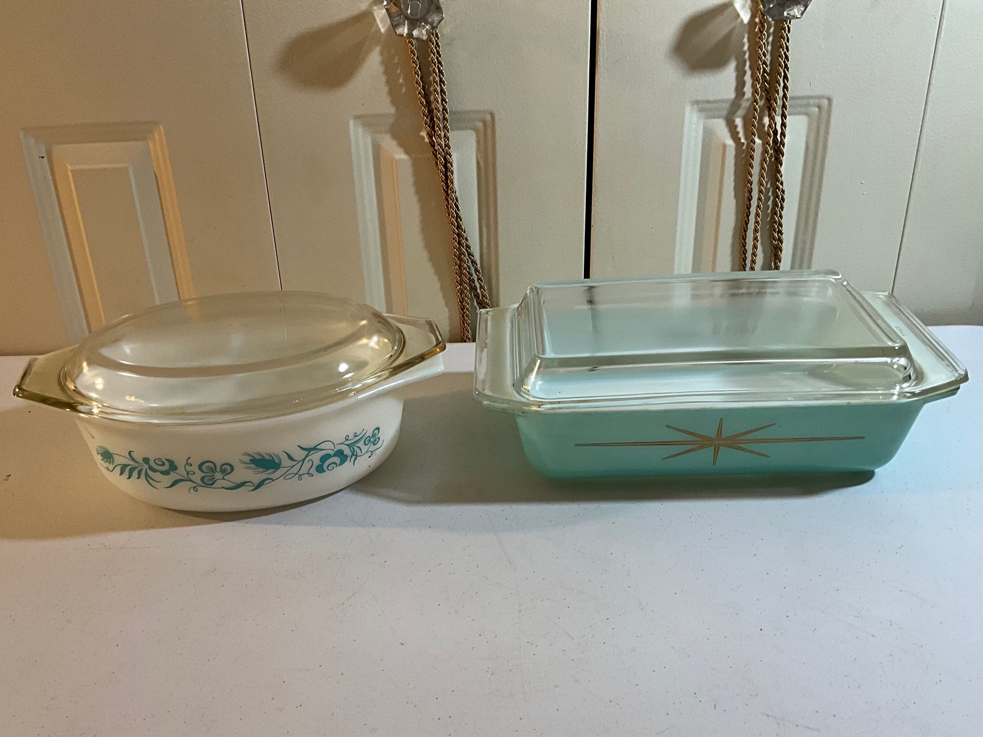 *Super Rare* Pyrex Atomic Starburst 575-B Casserole Dish W/Lid & Meadow ...