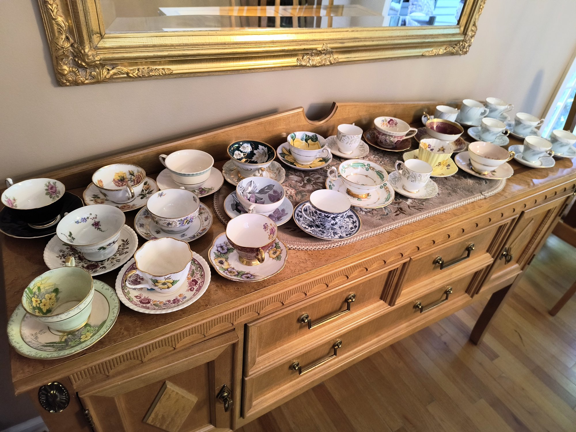 Large Antique Teacup And Saucer Collection, See Photos For Markings ...
