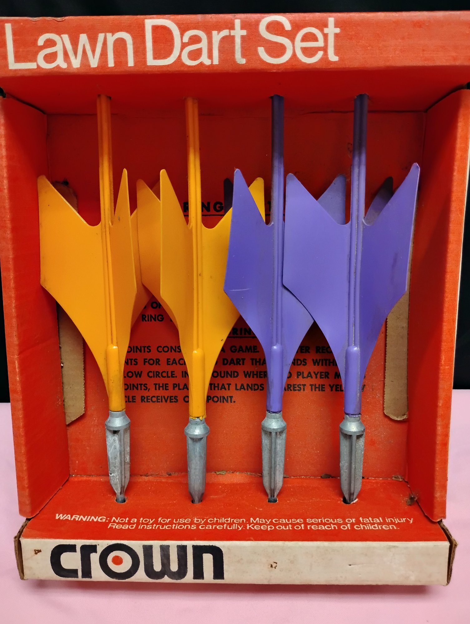 Set Of Vintage Crown Lawn Darts Game NO SHIPPING #40798766 ...