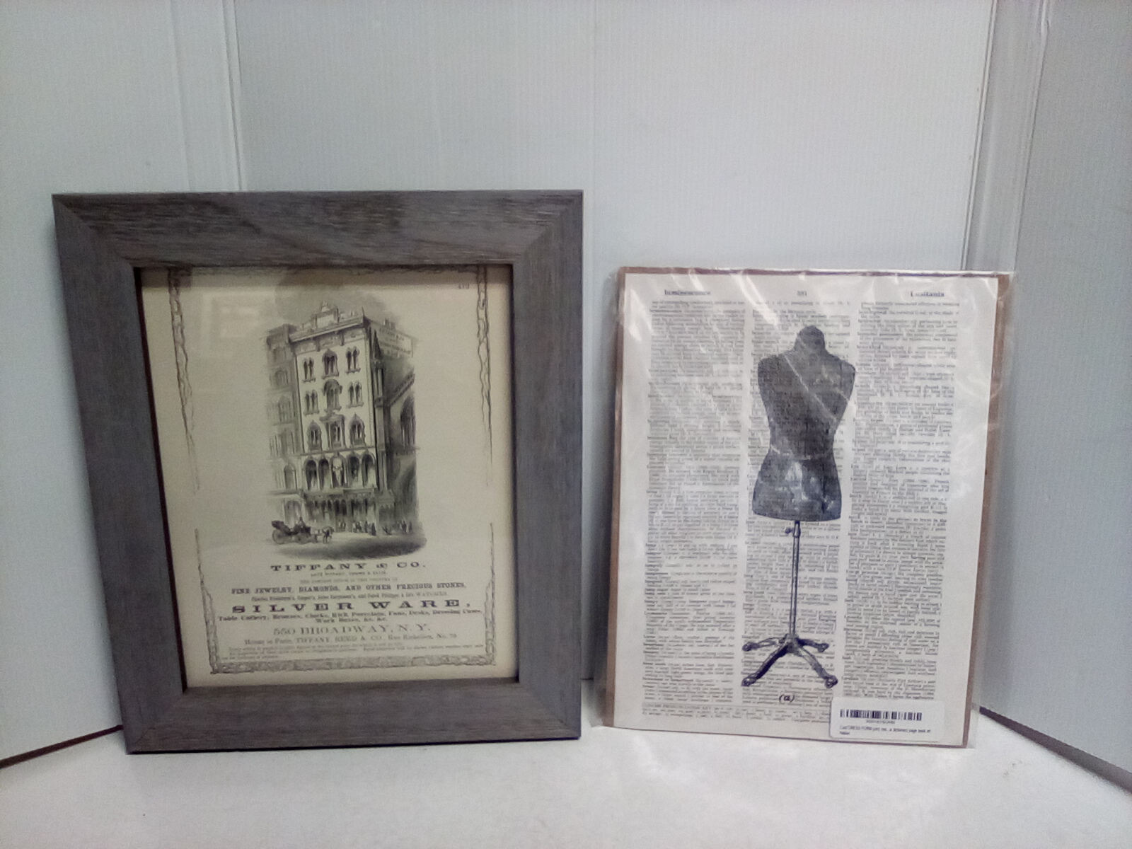 Wood Framed Print Of Tiffany & Co Ad & Dress Form Print Dictionary Page ...