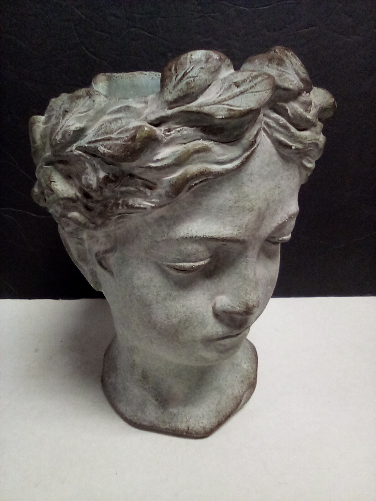 Stately Ladies Head Planter Vase - Piece Looks Like Classical Sculpture ...