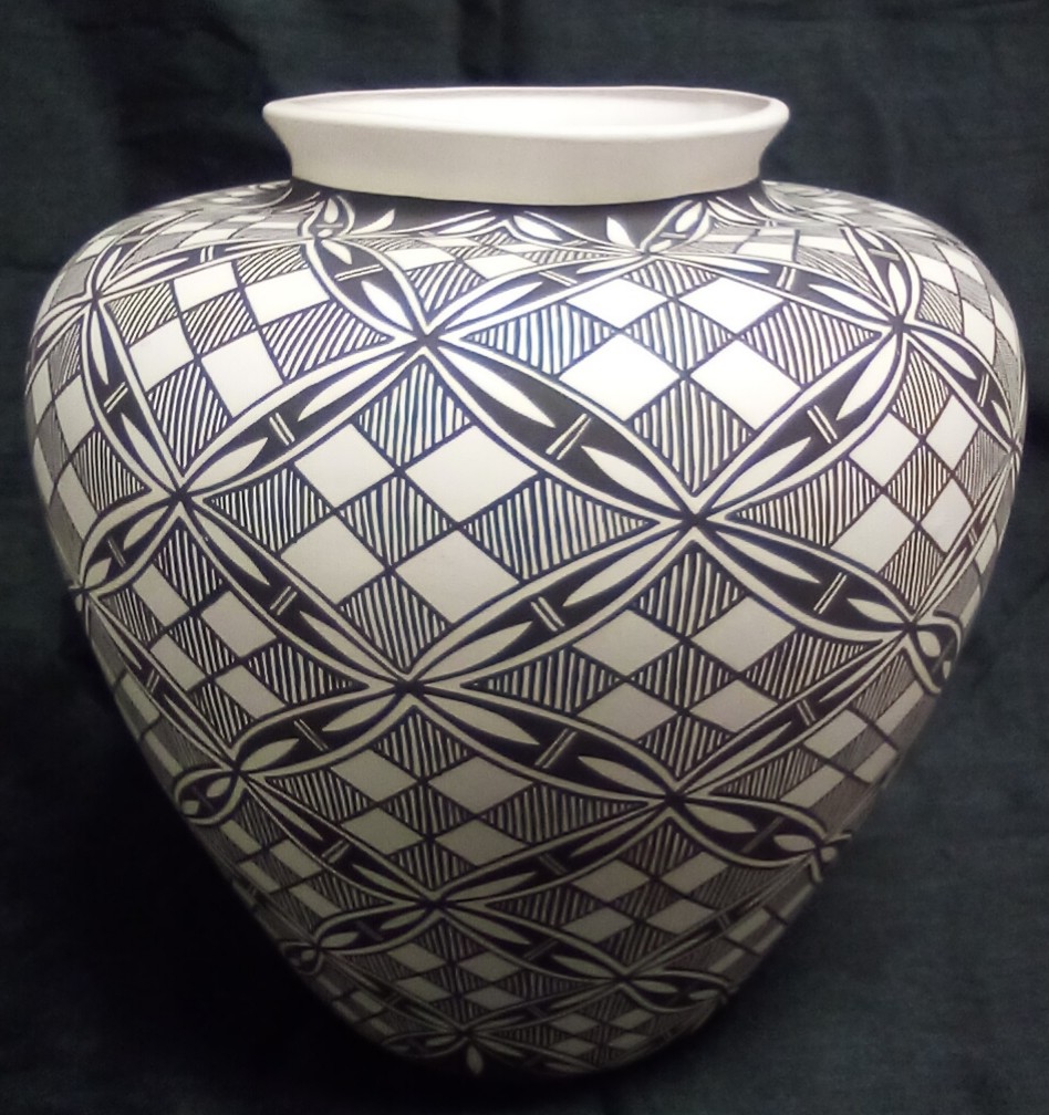 Acoma New Mexico- By S. L. Stevens - Acoma Pottery Art Vase With ...