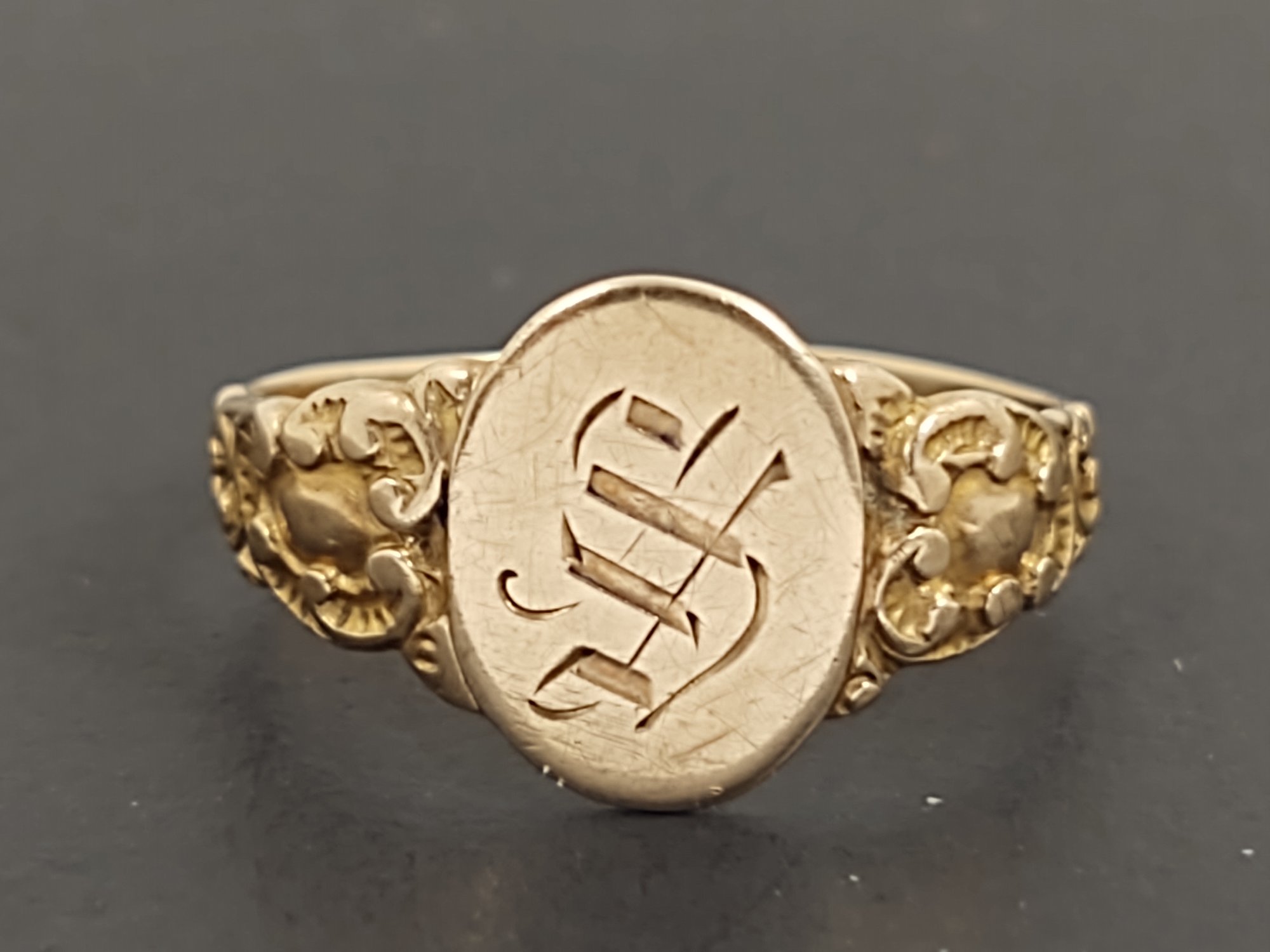 Antique Victorian Art Nouveau 10k Gold Baby Signet Ring #2081355 ...