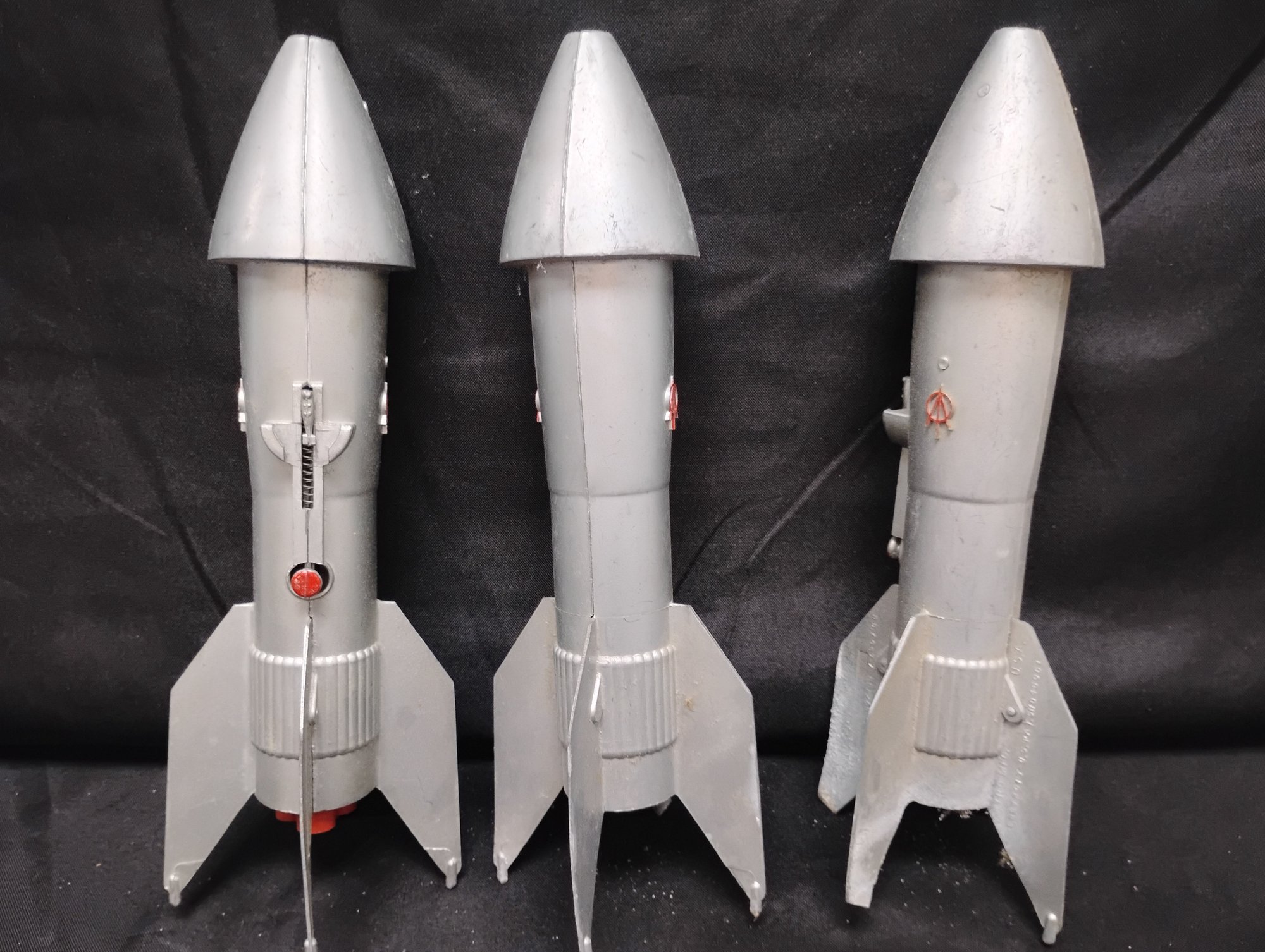 1950s Astro Rocket Ship Bank Lot Of 3 All With Damaged Tail Fins ...