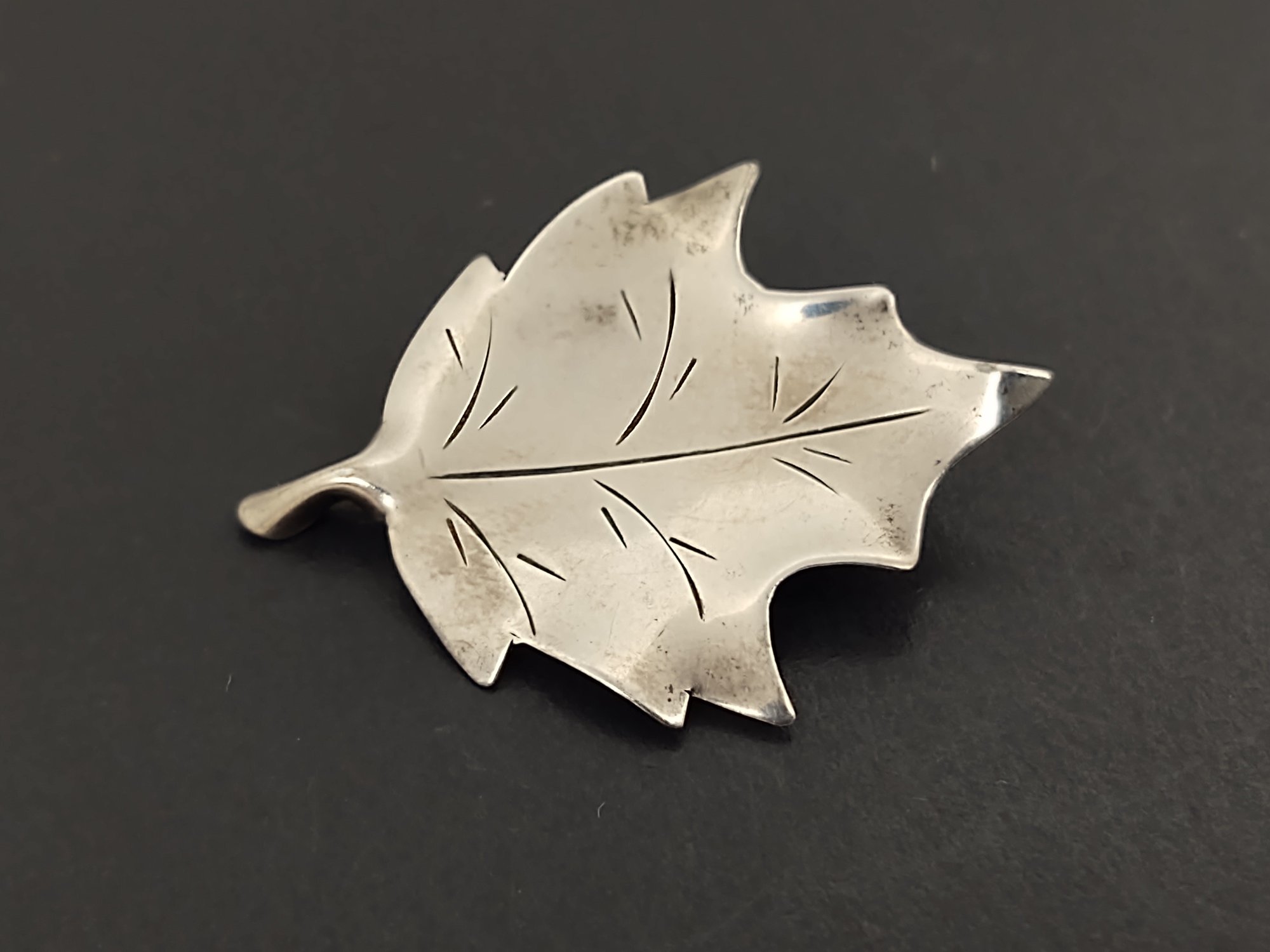 Vintage Designer STUART NYE Sterling Silver Leaf Brooch #2213515 ...