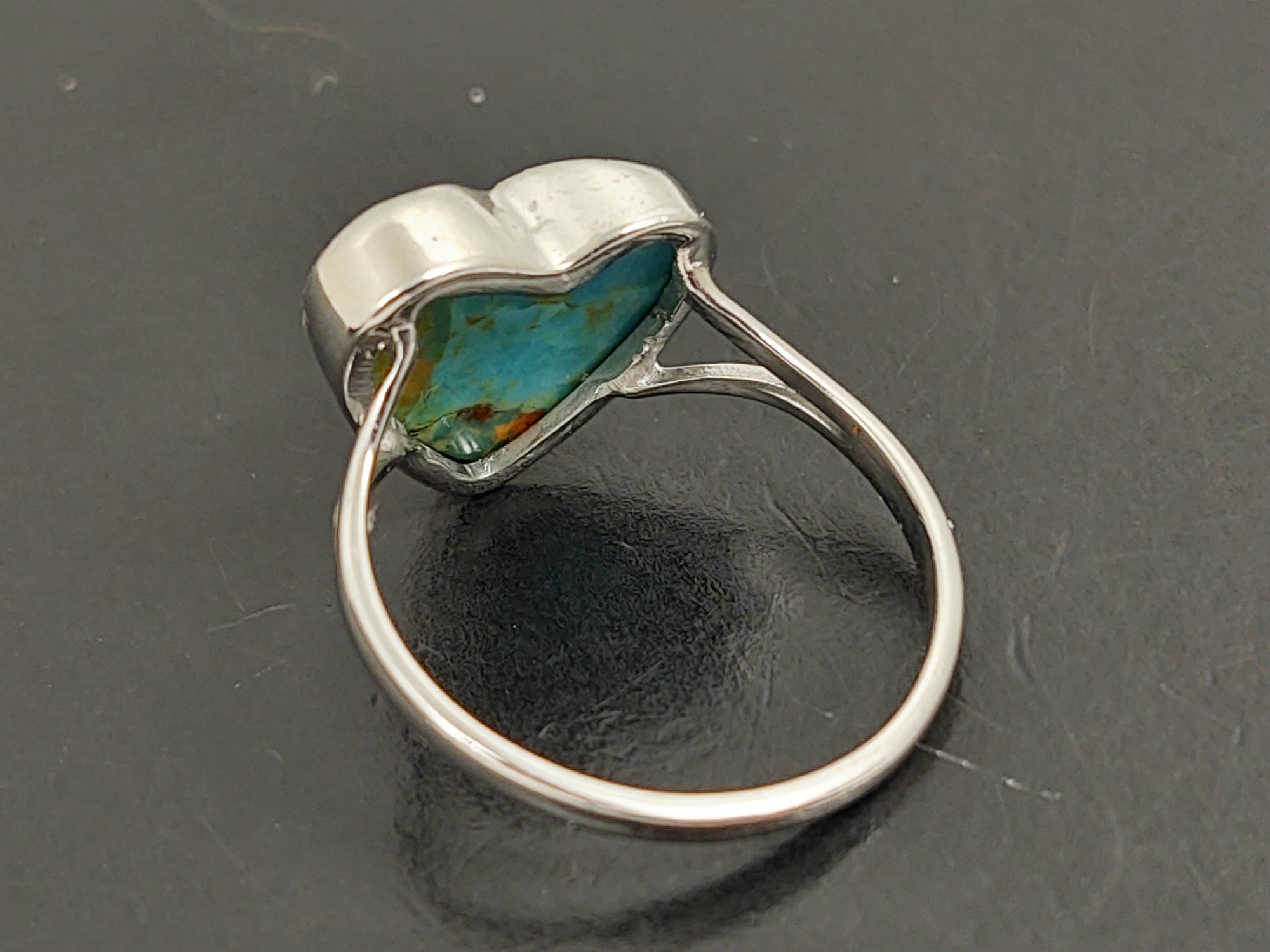 Beautiful Southwestern Sterling Silver Turquoise Heart Ring #2251991 ...