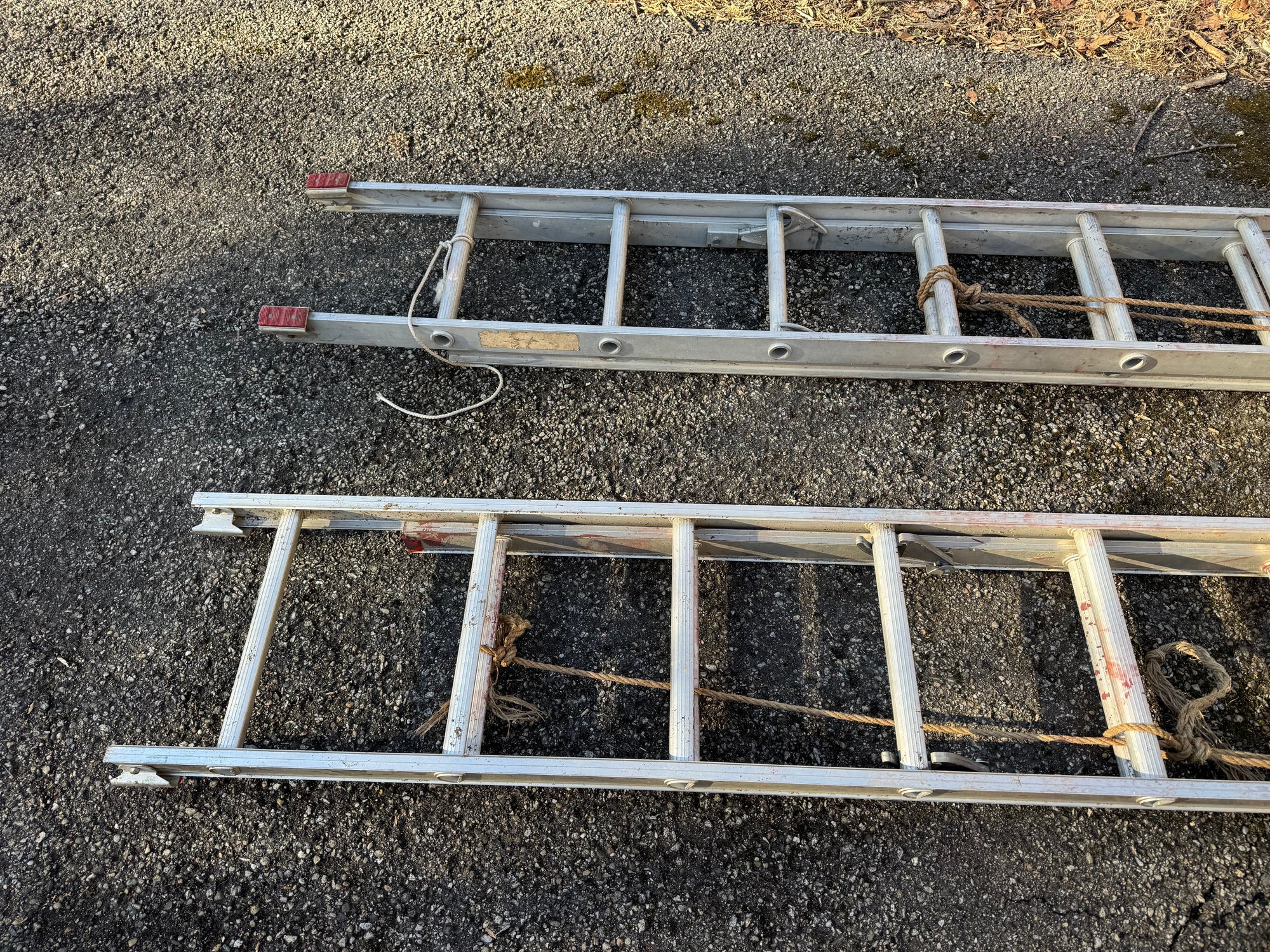 Pair Of Aluminum Extension Ladders Including Werner #2252164 ...