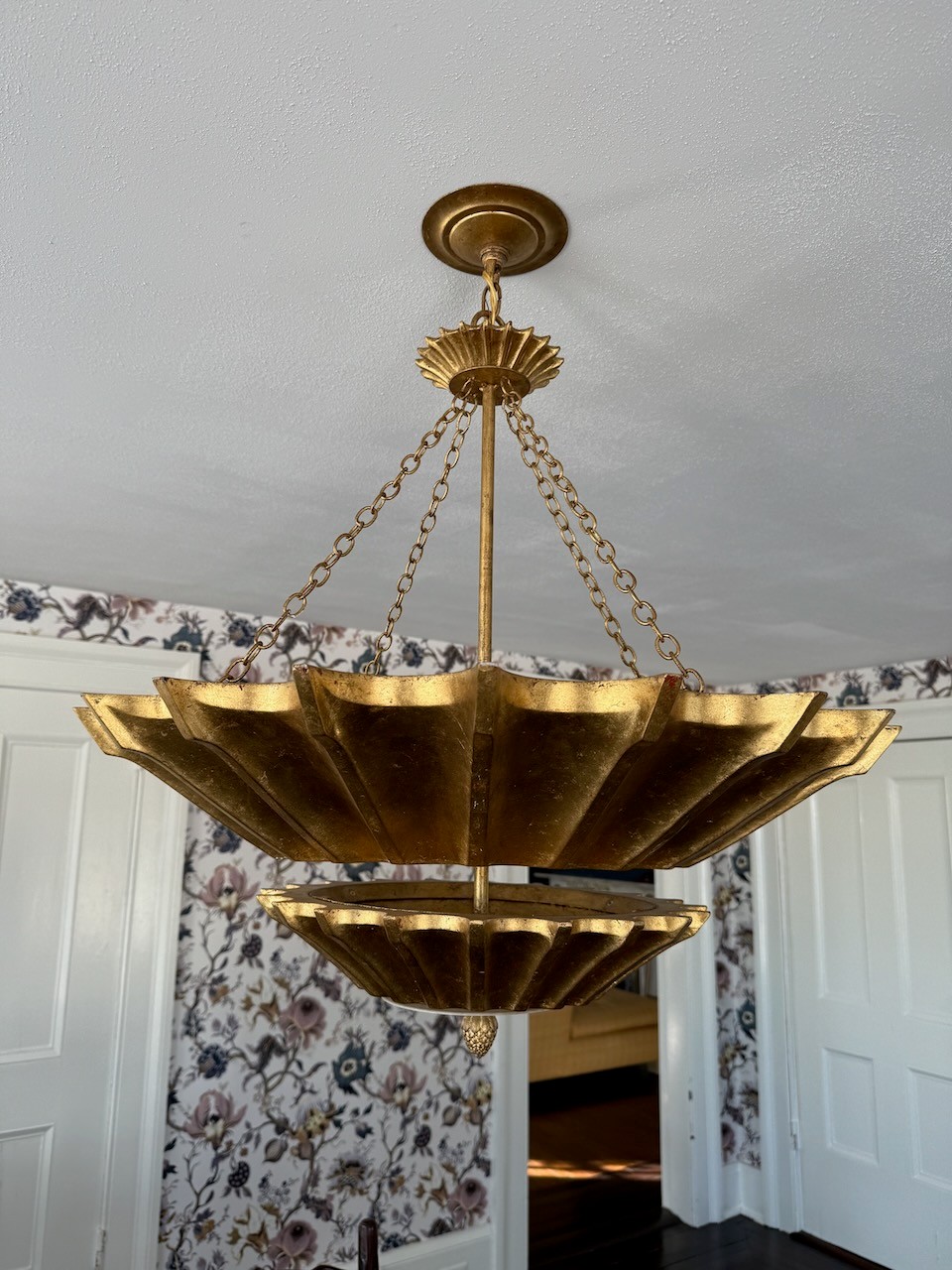 Sarea Chandelier By Made Goods, Gold Leaf 2-Tiered #2247652 ...