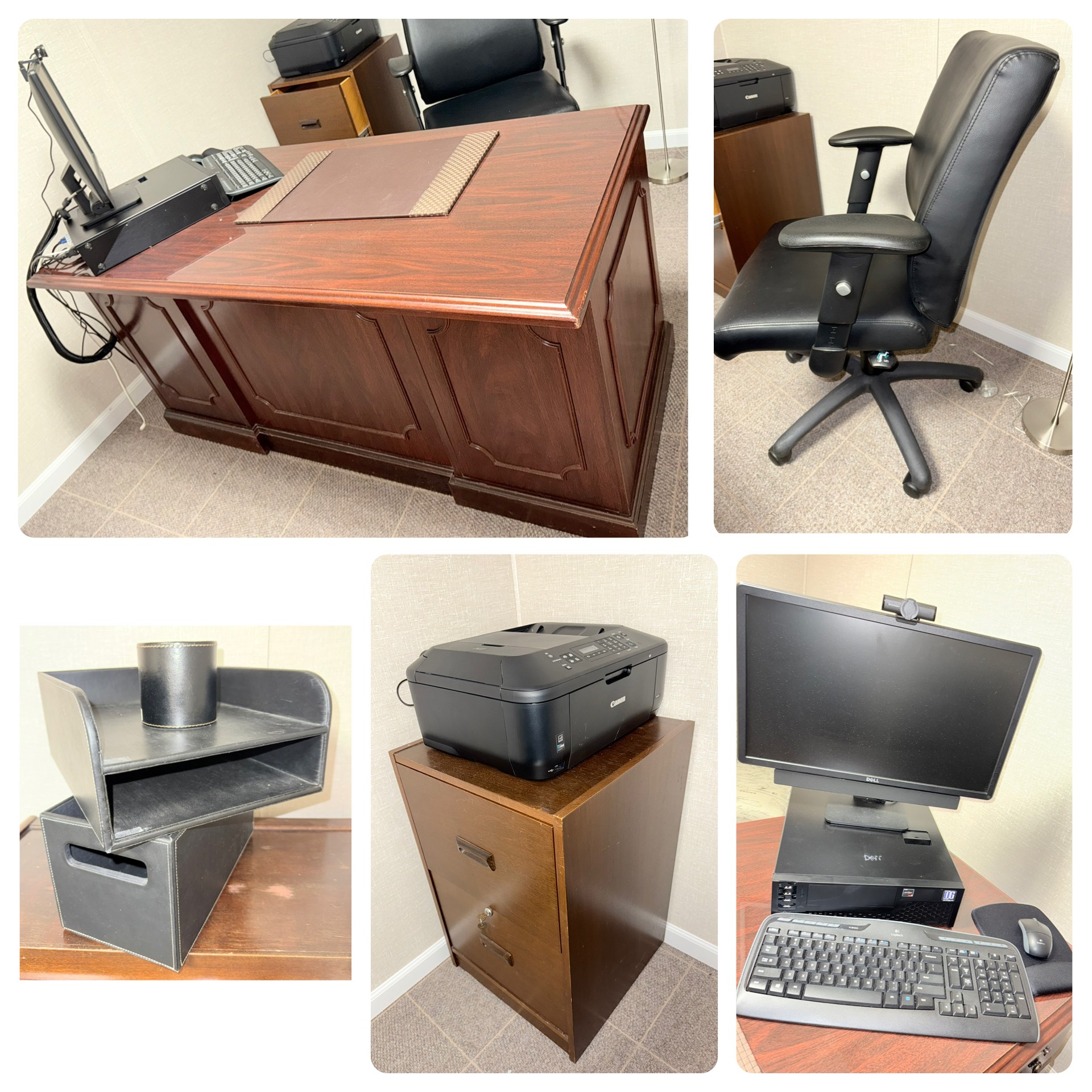 Open For Business! Complete Executive Office Furniture & Equipment Set ...