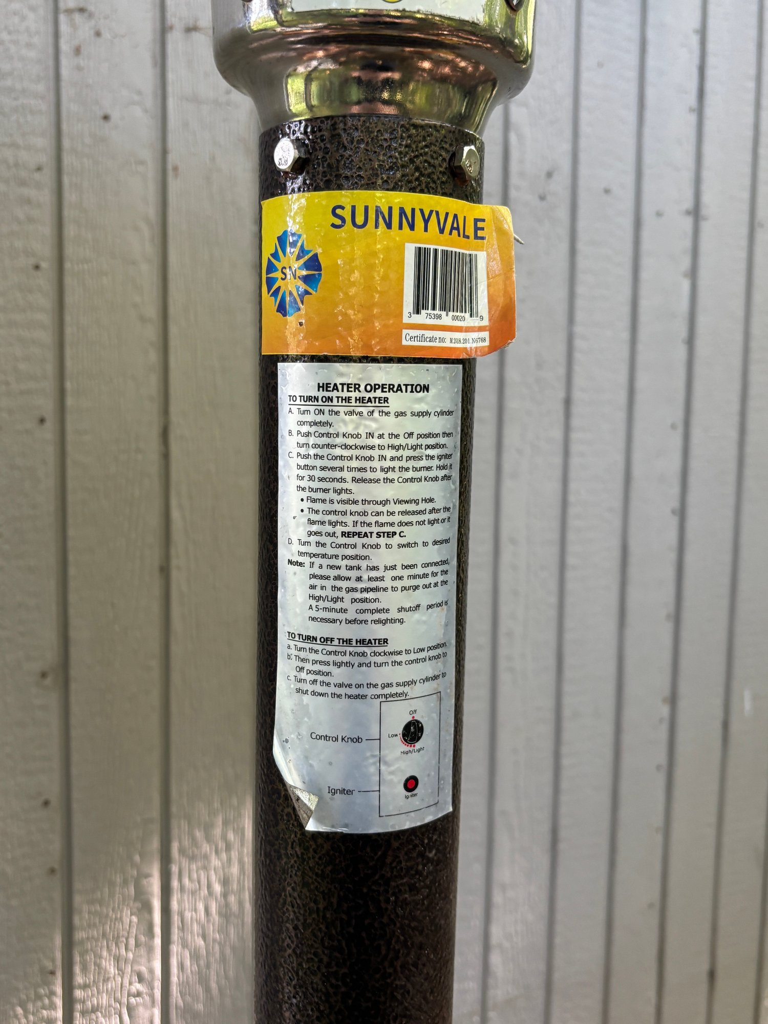 Sunnyvale & Fire Sense Propane Patio Heaters Set Of 2 W/ 3 Full Tanks ...