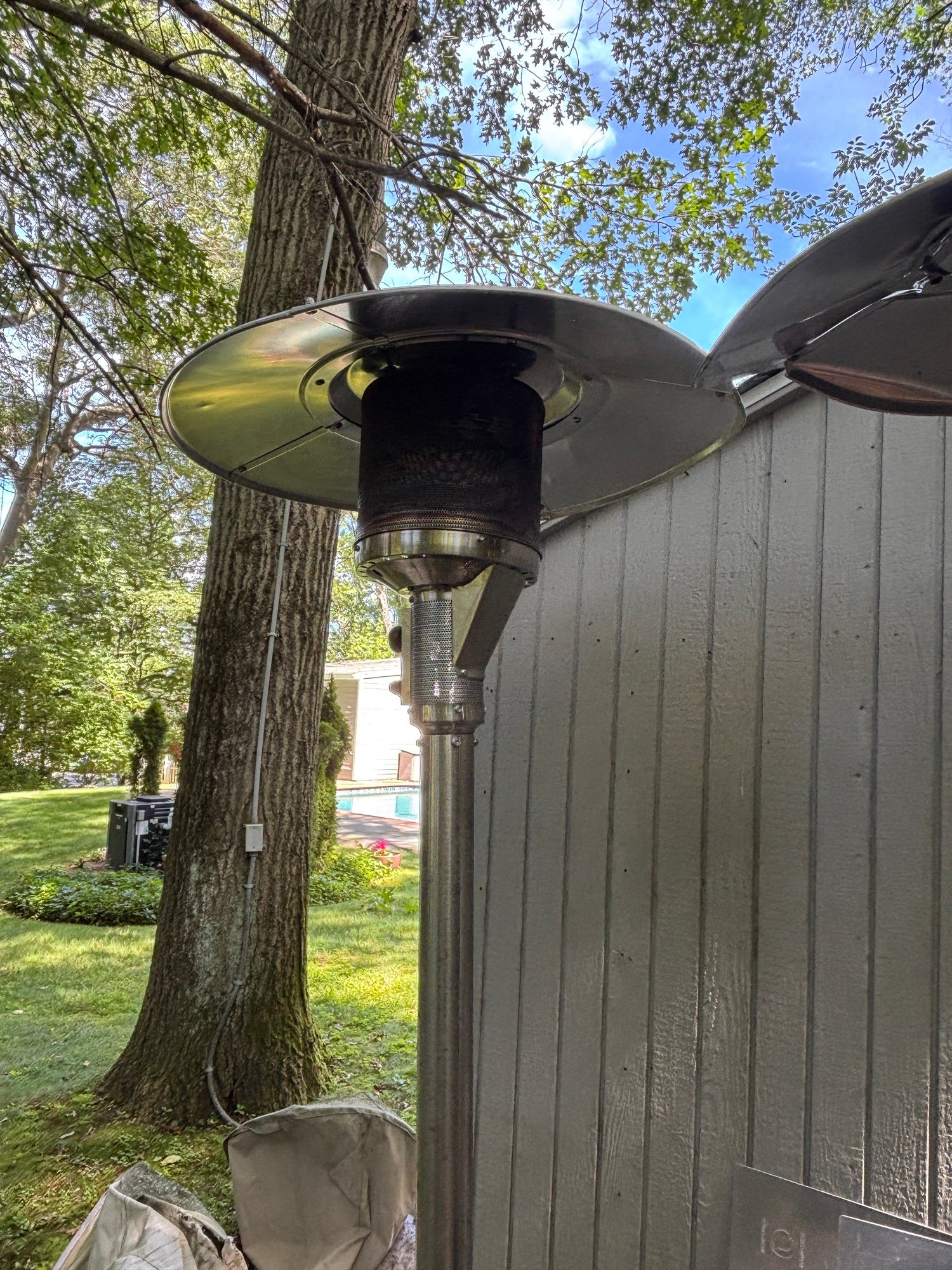 Sunnyvale & Fire Sense Propane Patio Heaters Set Of 2 W/ 3 Full Tanks ...