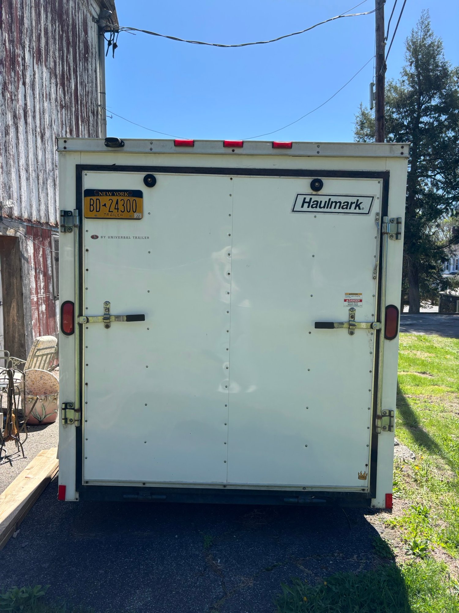 A Haulmark 12 Foot Box Trailer Plus Bullnose, 16 Feet To End Of Sway ...