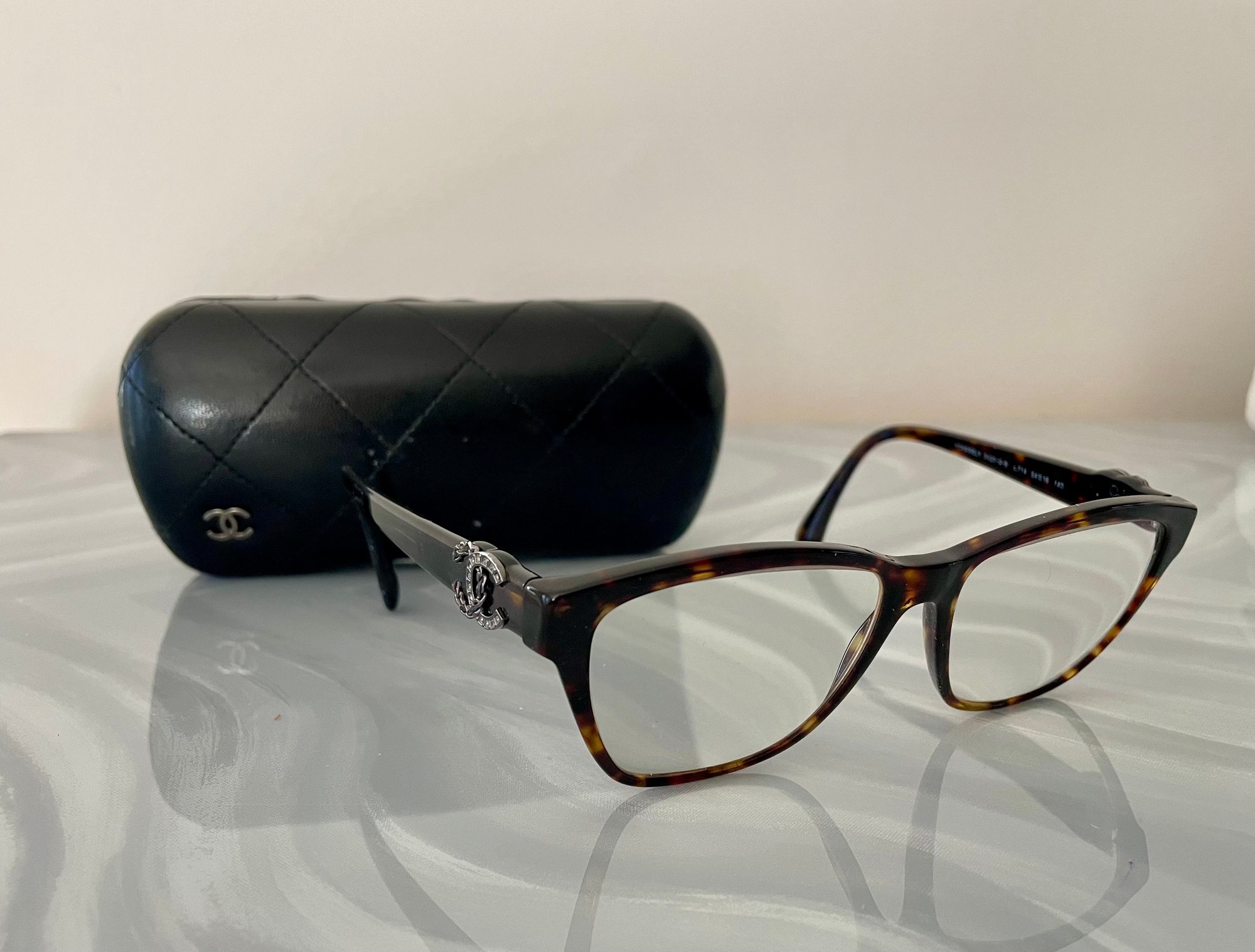 CHANEL Dark Havana Eyeglass Frames With Prescription Lenses #2093668 ...