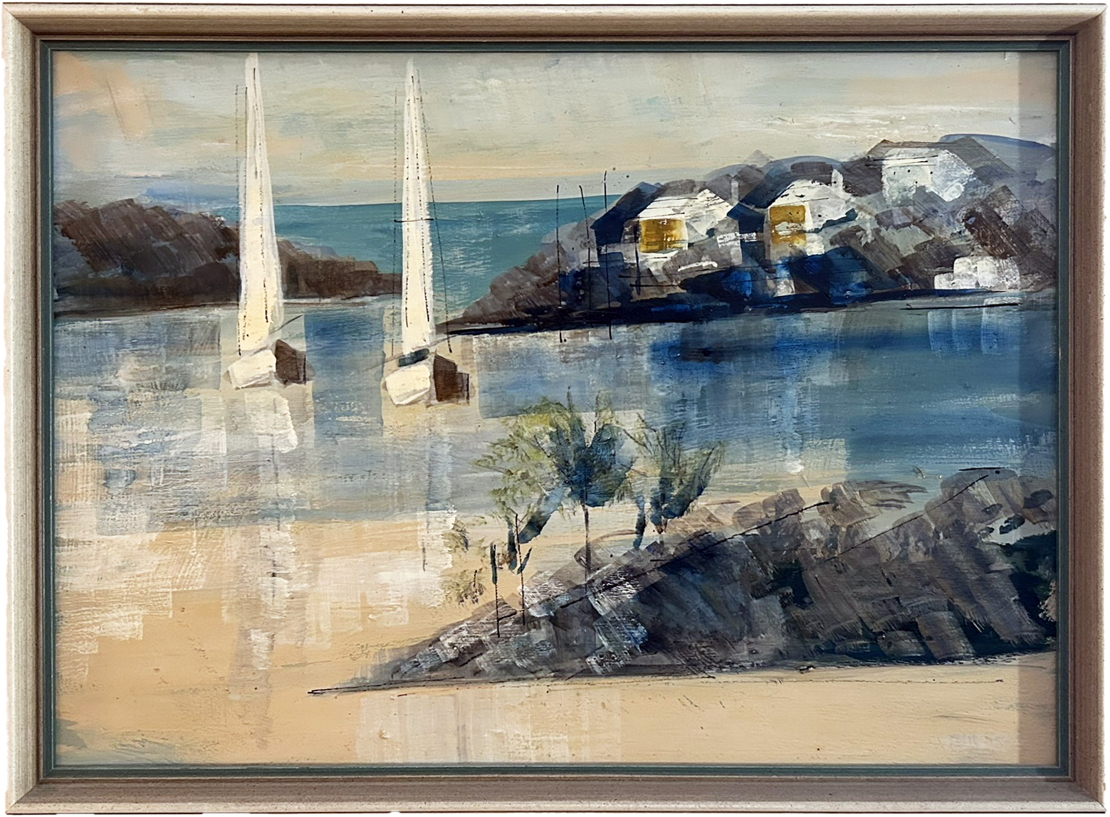 An Original Vintage Acrylic ON Board By Alfred Birdsey (Bermuda, 1912 ...