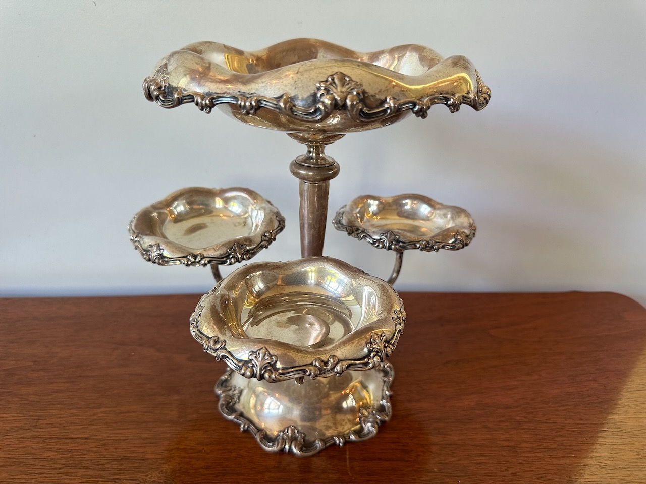 Vintage Sterling Silver Tiered Server, 32 Oz. #40792886 | Auctionninja.com