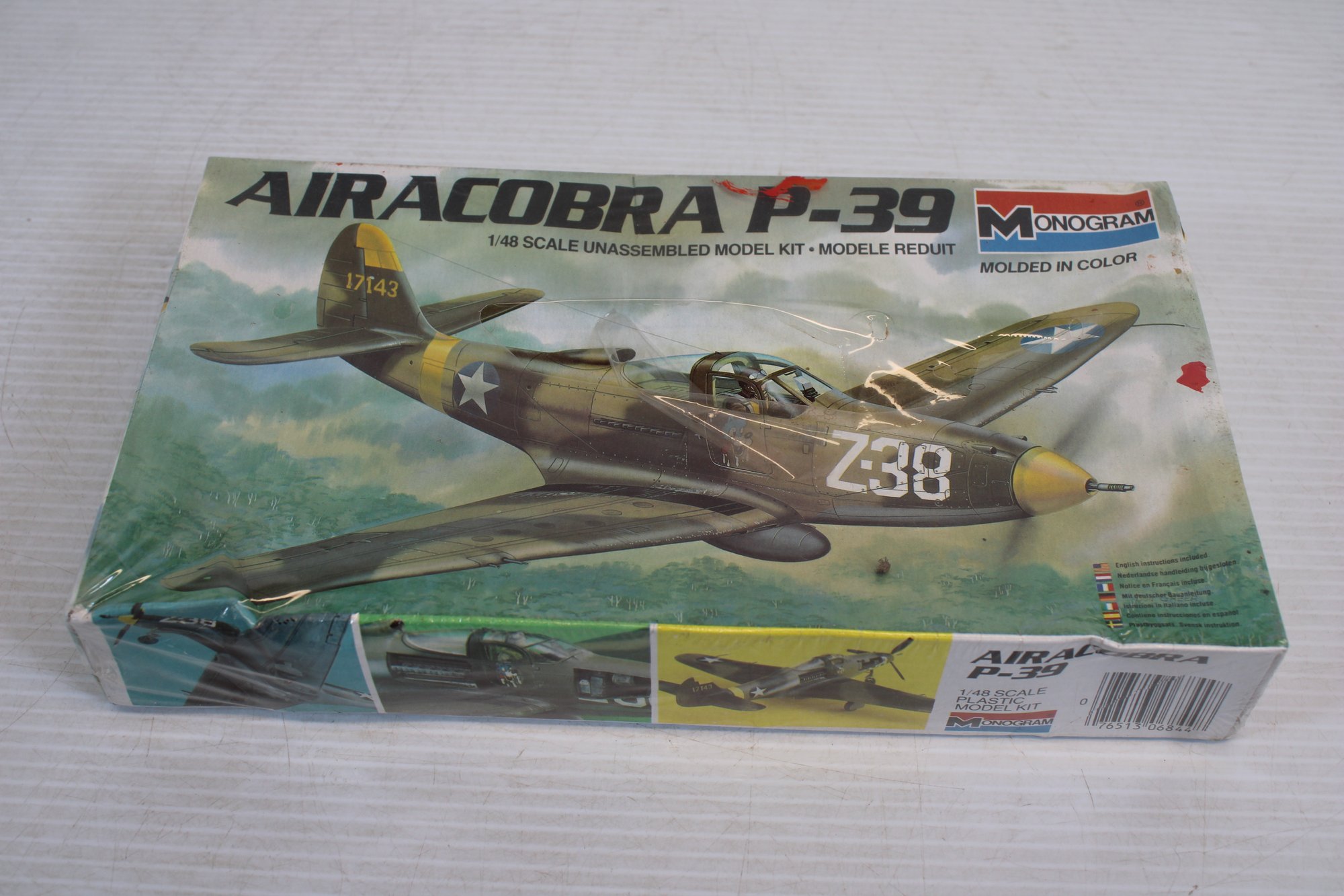 Vintage Sealed NOS Monogram Airacobra P-39 1/48 Scale Model Kit ...