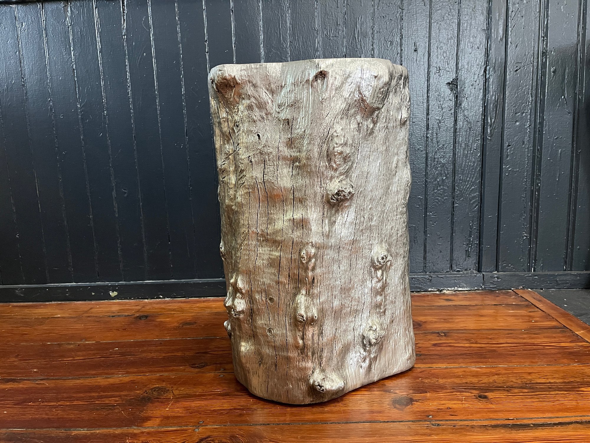 A Silver Tree Stump Form End Table #40849694 | Auctionninja.com